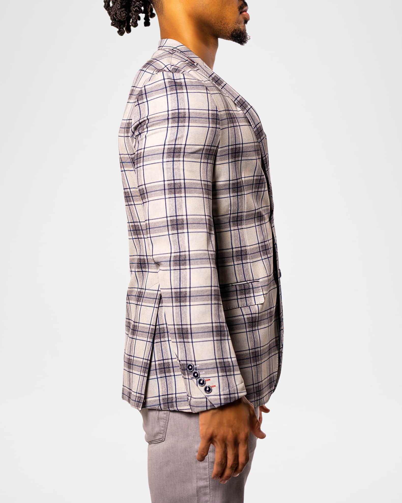 Maceoo Men's Descartes Brooksy Plaid Unconstructed Blazer | Neiman Marcus