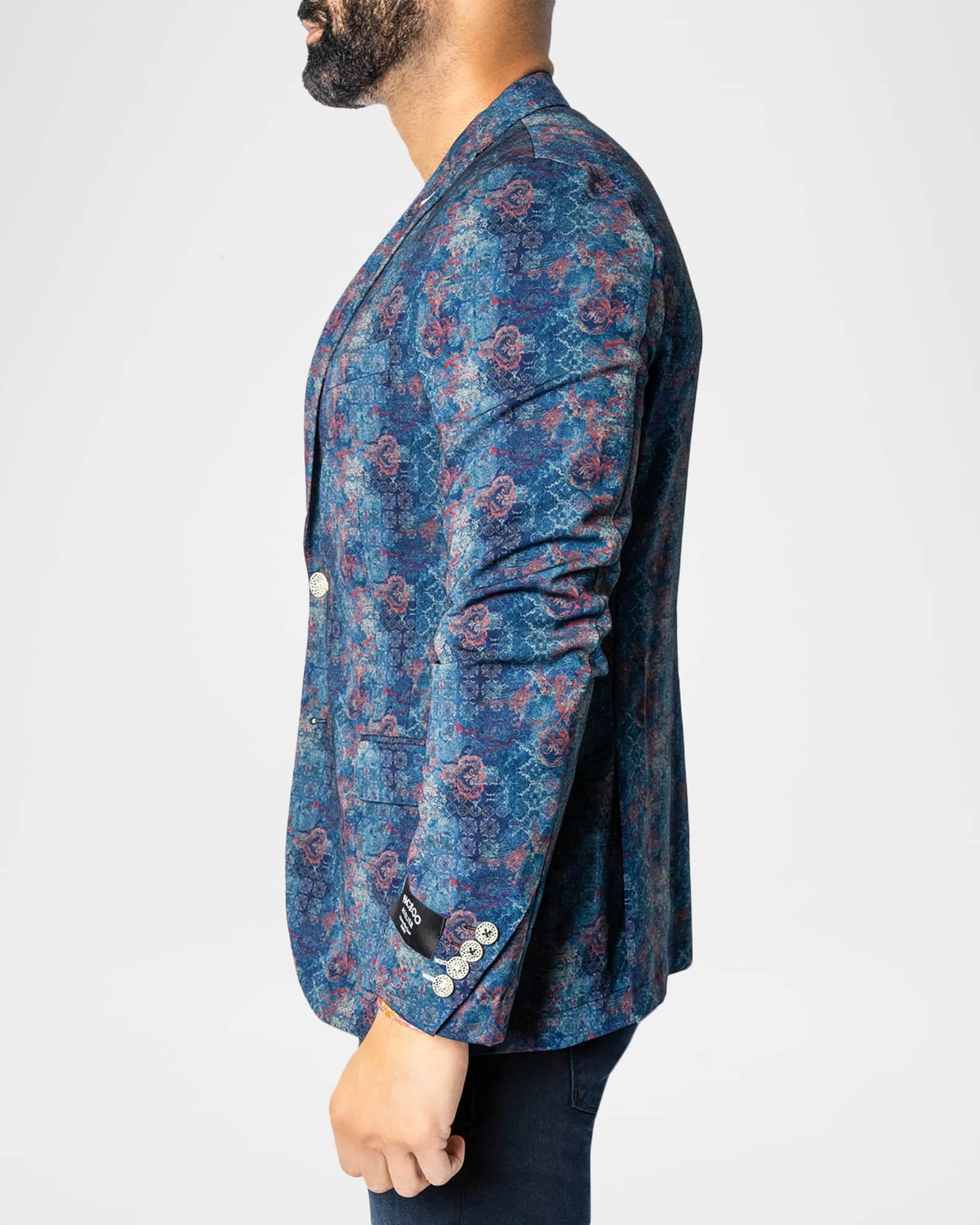 Maceoo Men's Descartes Damask Unconstructed Blazer | Neiman Marcus