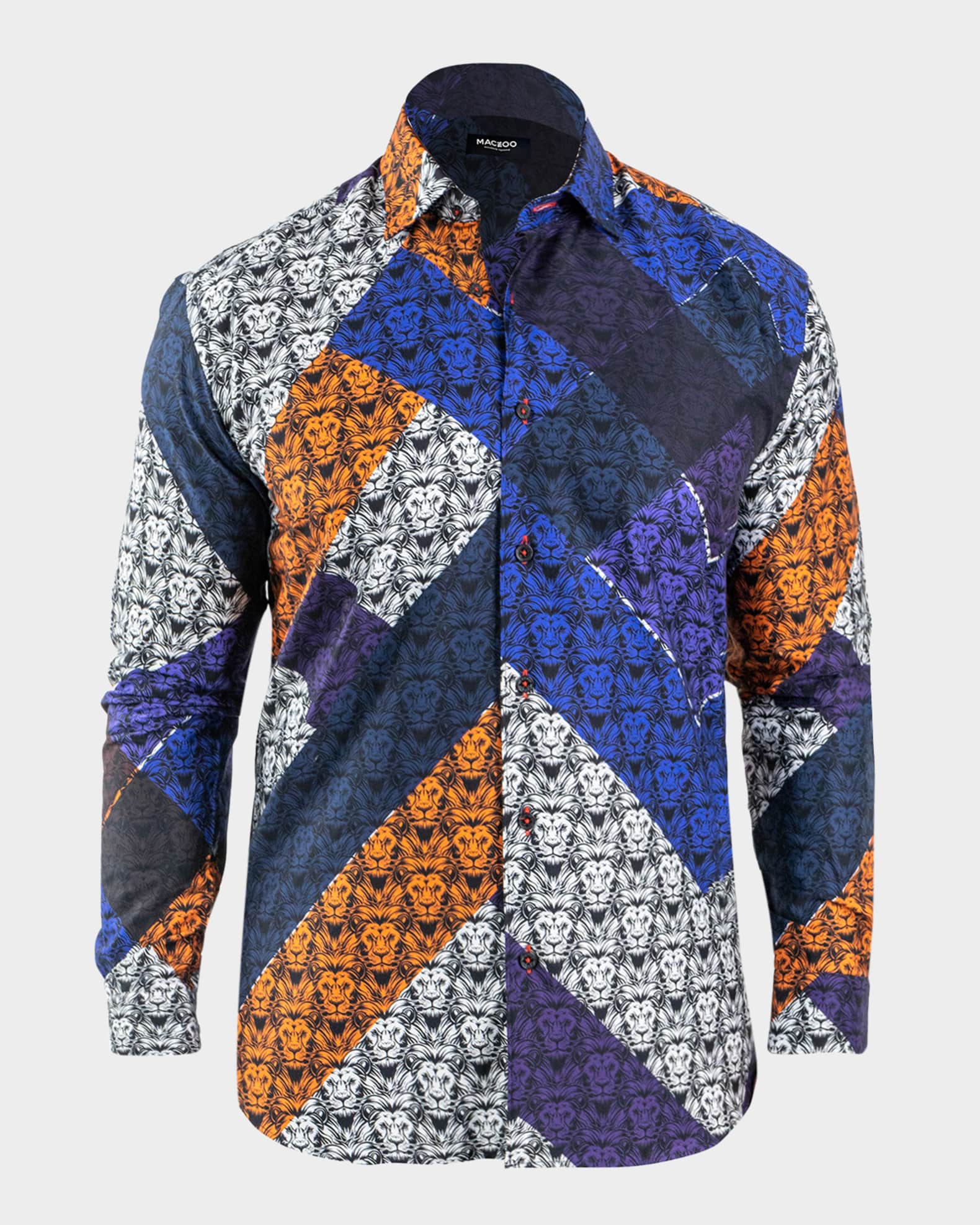 Maceoo Men's Fibonacci Afro Lion Sport Shirt | Neiman Marcus
