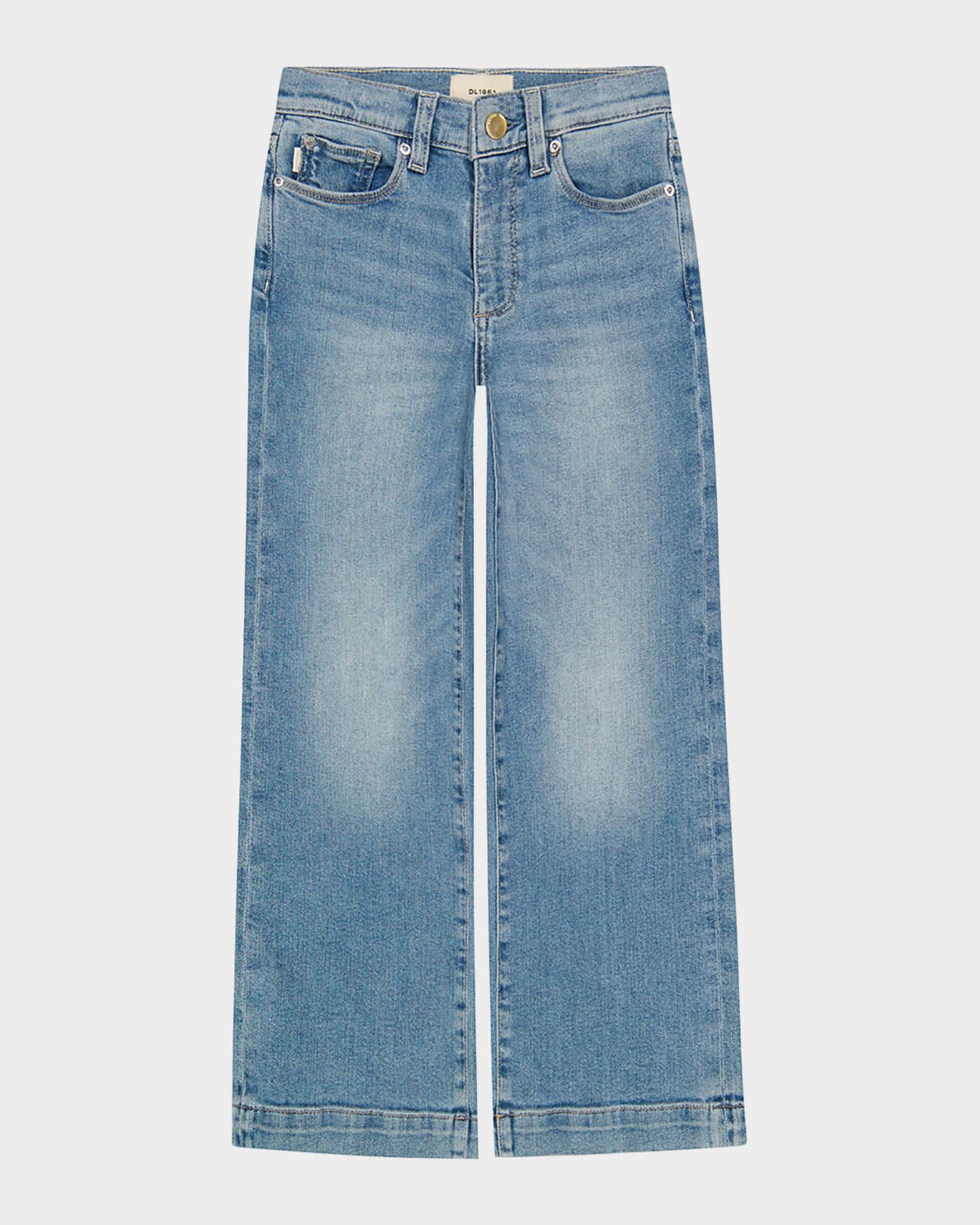 DL1961 Girl's Lily Wide Leg Jeans, Size 3-6 | Neiman Marcus