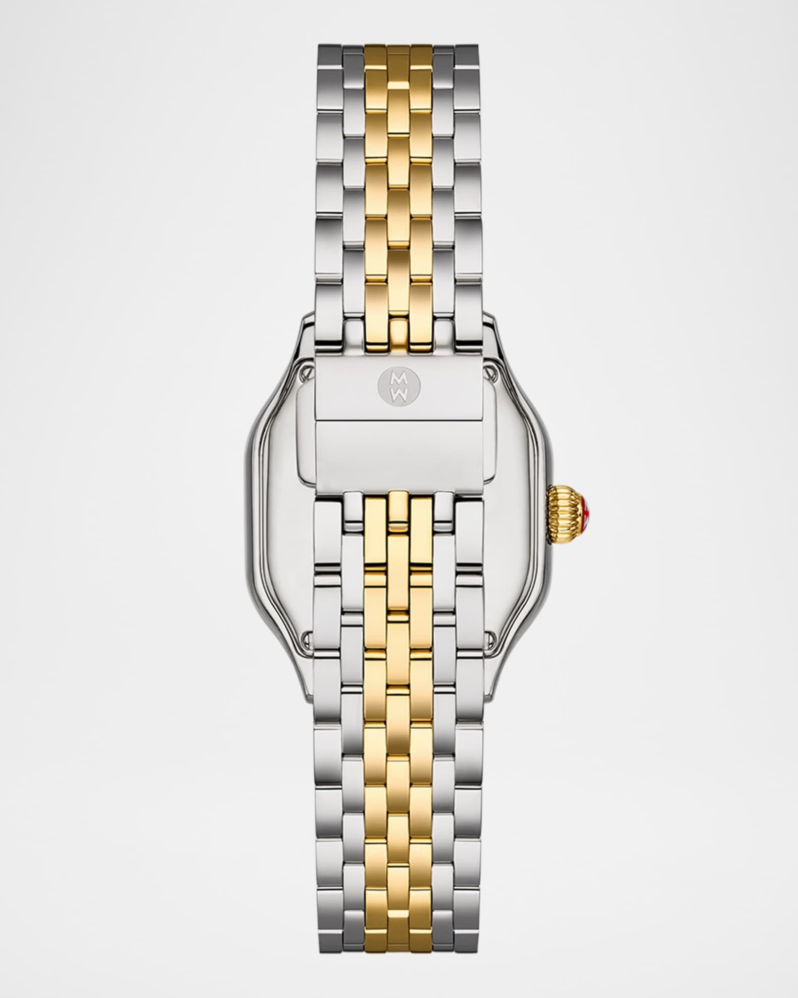 MICHELE Meggie Two-Tone 18K Gold-Plated Diamond Dial Watch Gift Set | Neiman Marcus