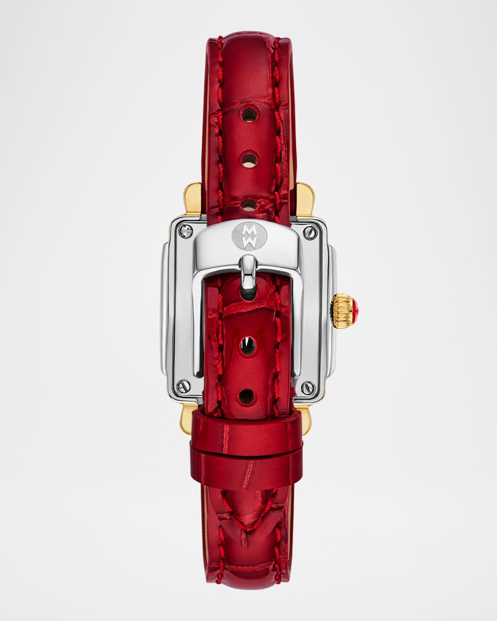 MICHELE Special Edition Deco Madison Red Mini Diamond Pavé Watch ...