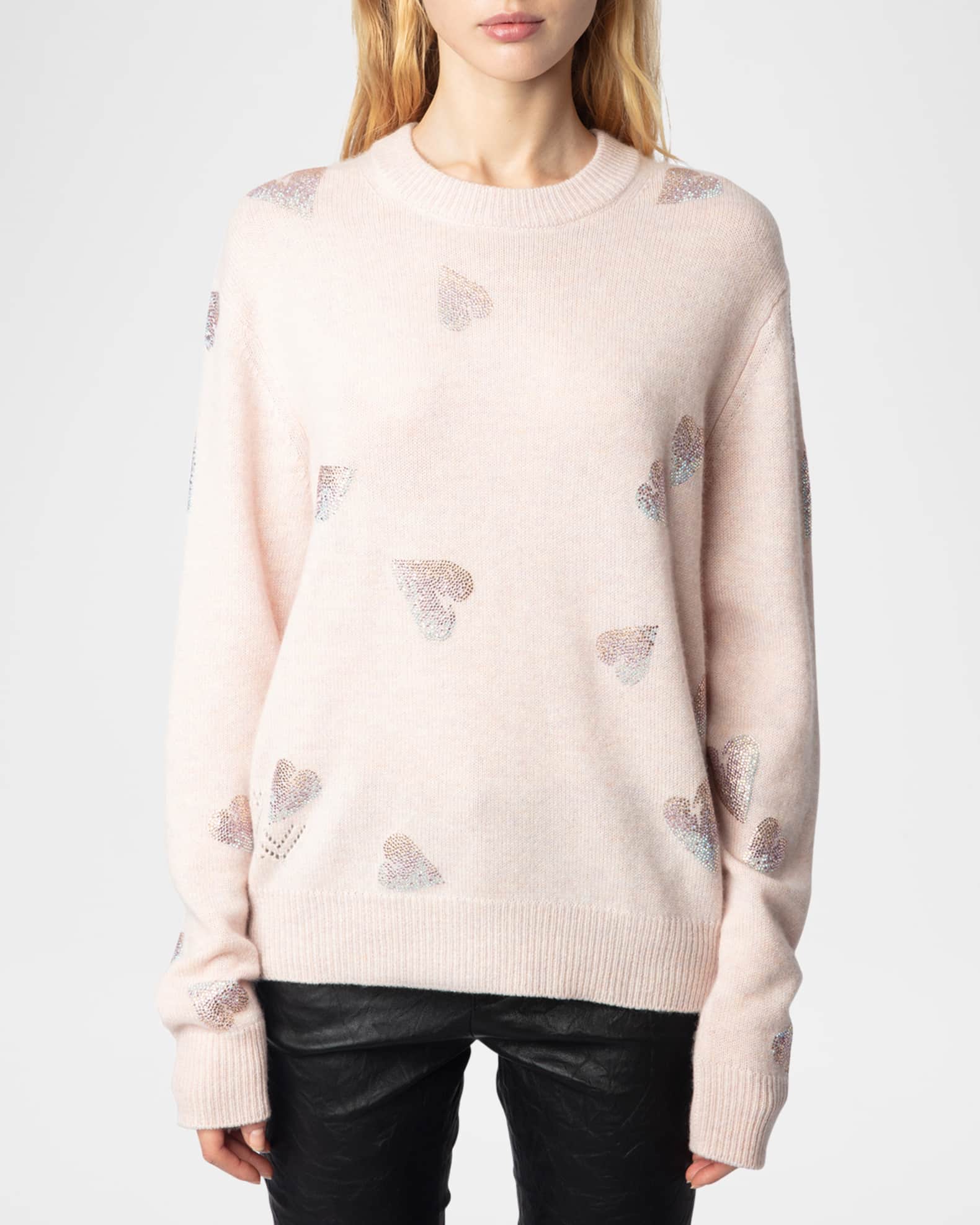 Zadig & Voltaire Pravis Cashmere Diamante Sweater | Neiman Marcus