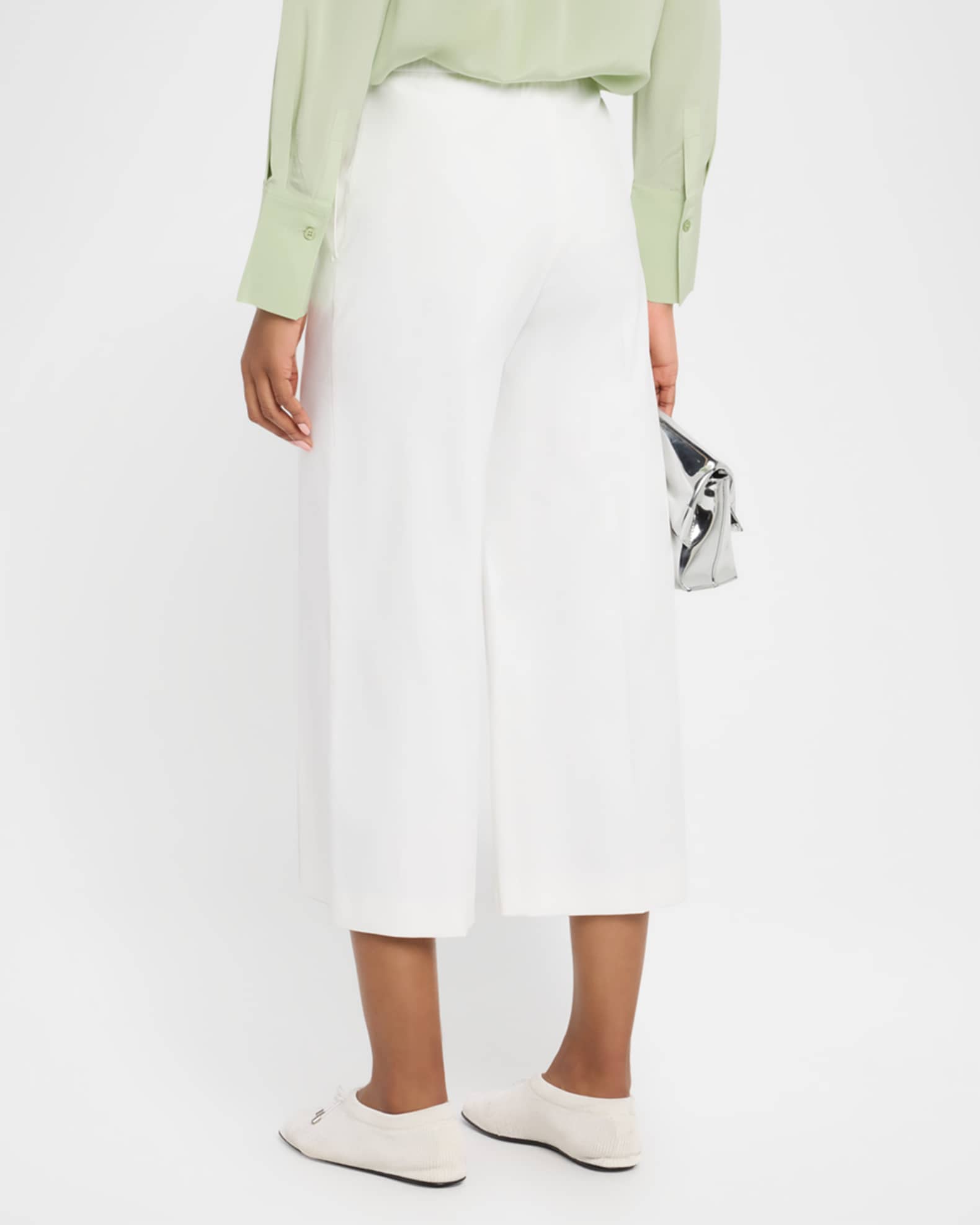 Joseph Temple Cropped Stretch Gabardine Pants | Neiman Marcus