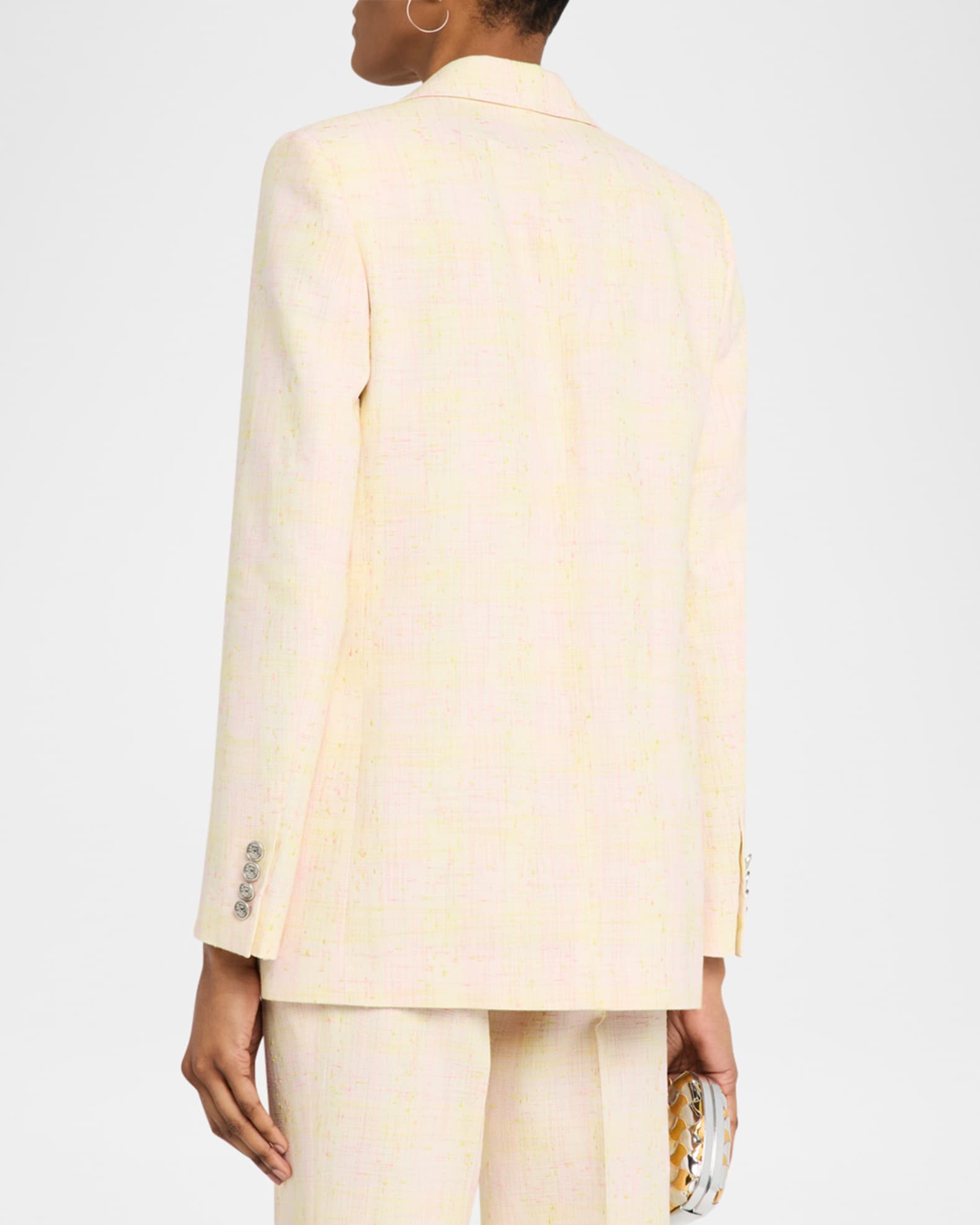 Etro Iridescent Tweed Single-Breasted Jacket | Neiman Marcus