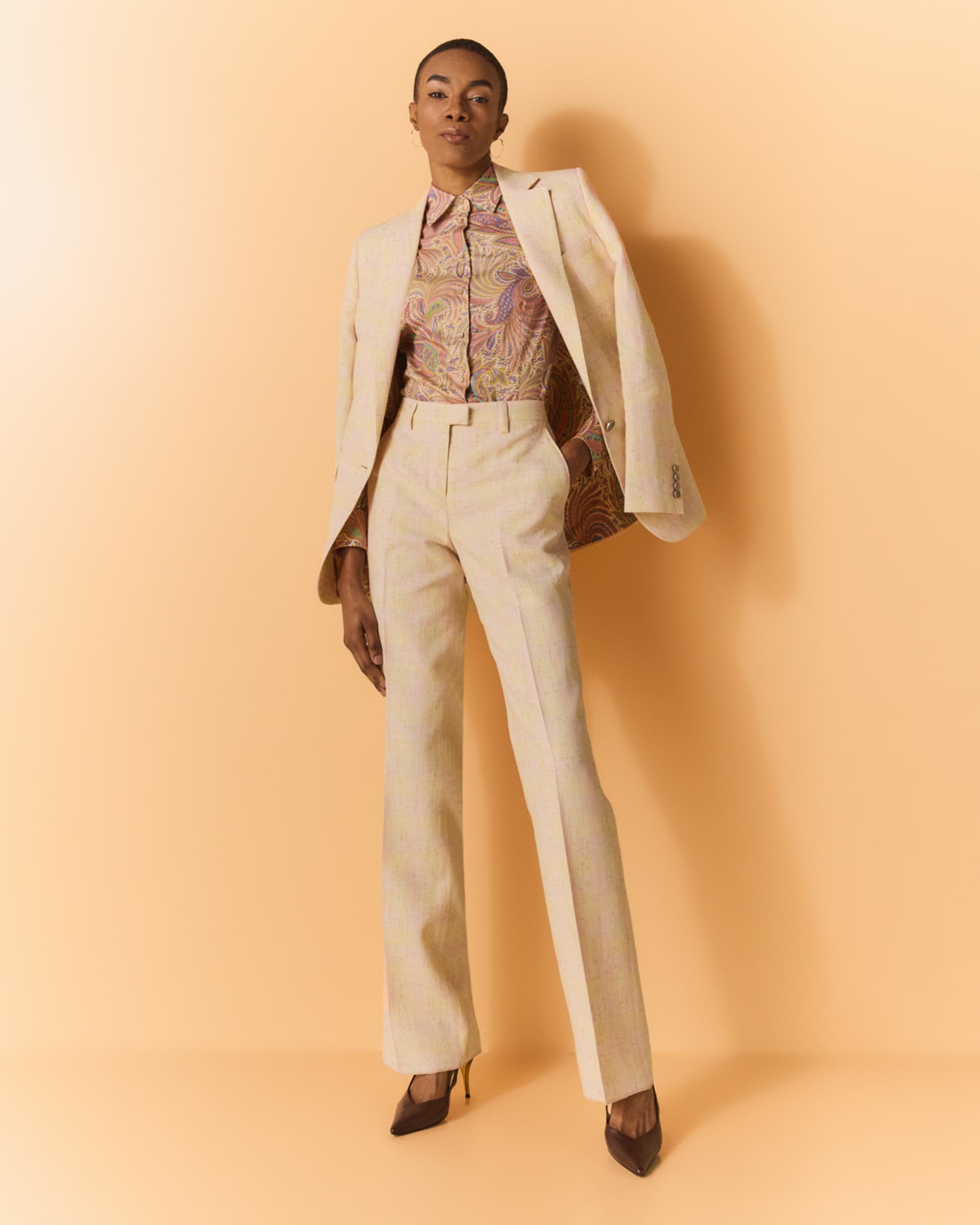 Etro Iridescent Tweed Single-Breasted Jacket | Neiman Marcus