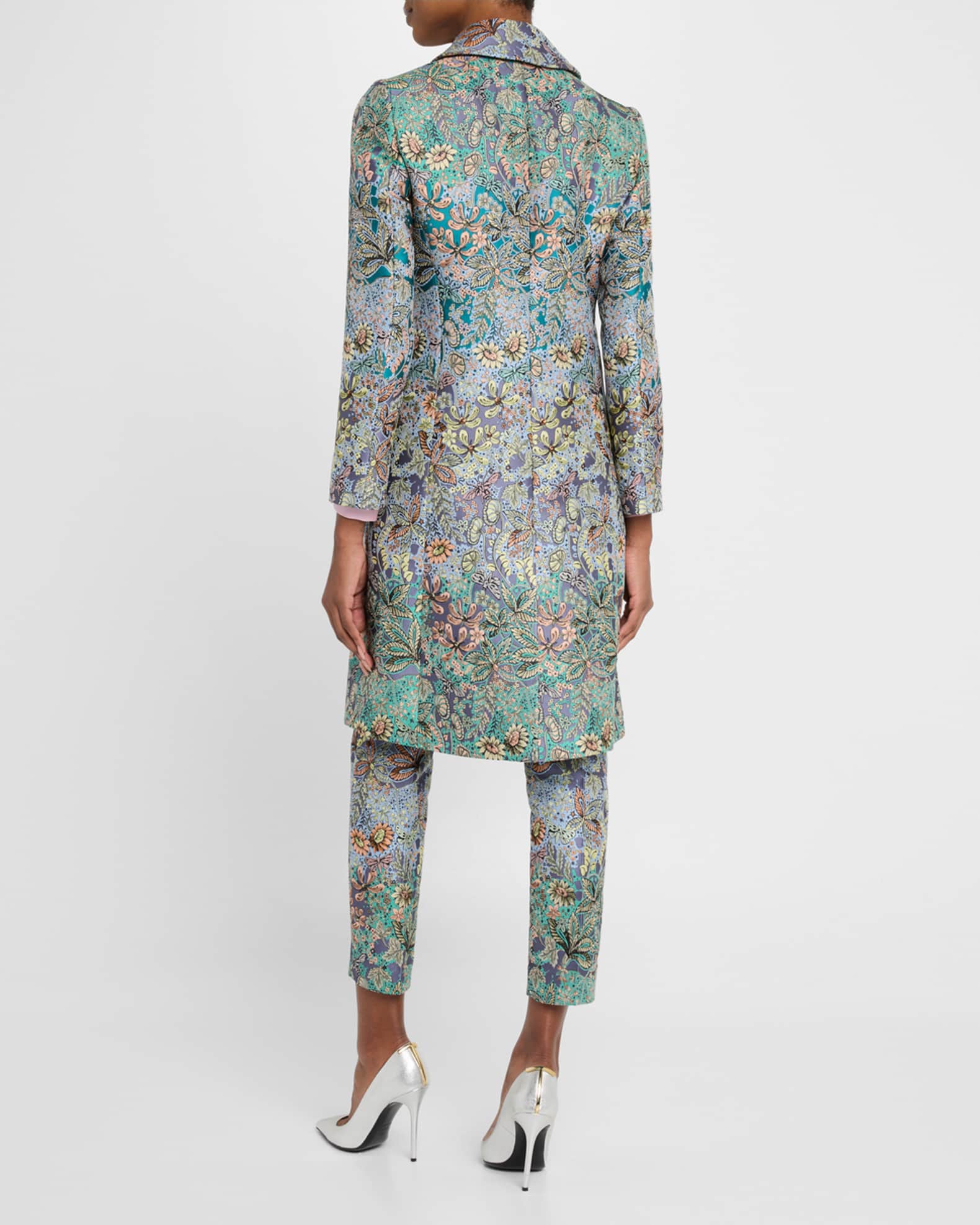 Etro Multi Garden Floral Brocade Coat | Neiman Marcus