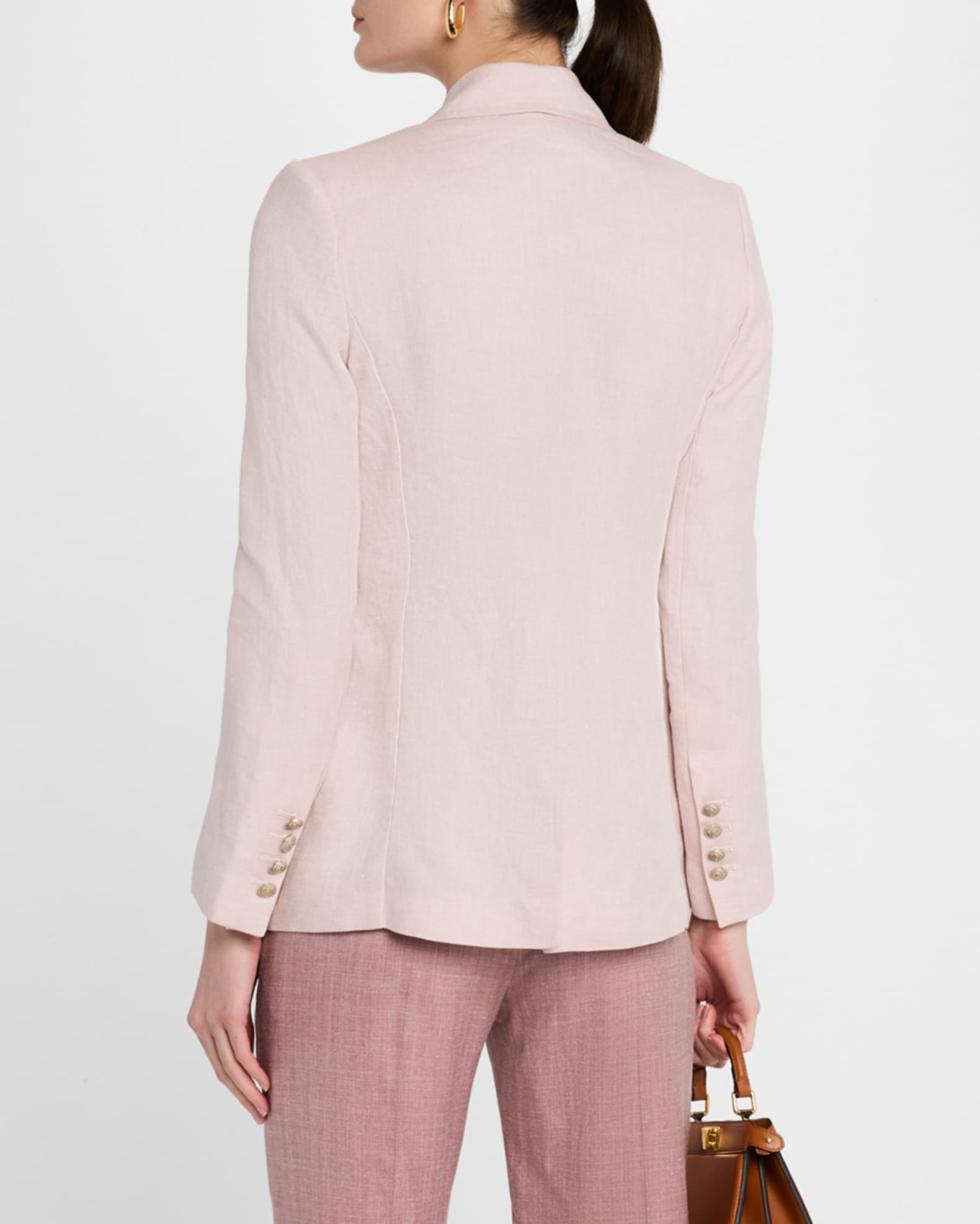 Eleventy Double-Breasted Linen Blazer | Neiman Marcus