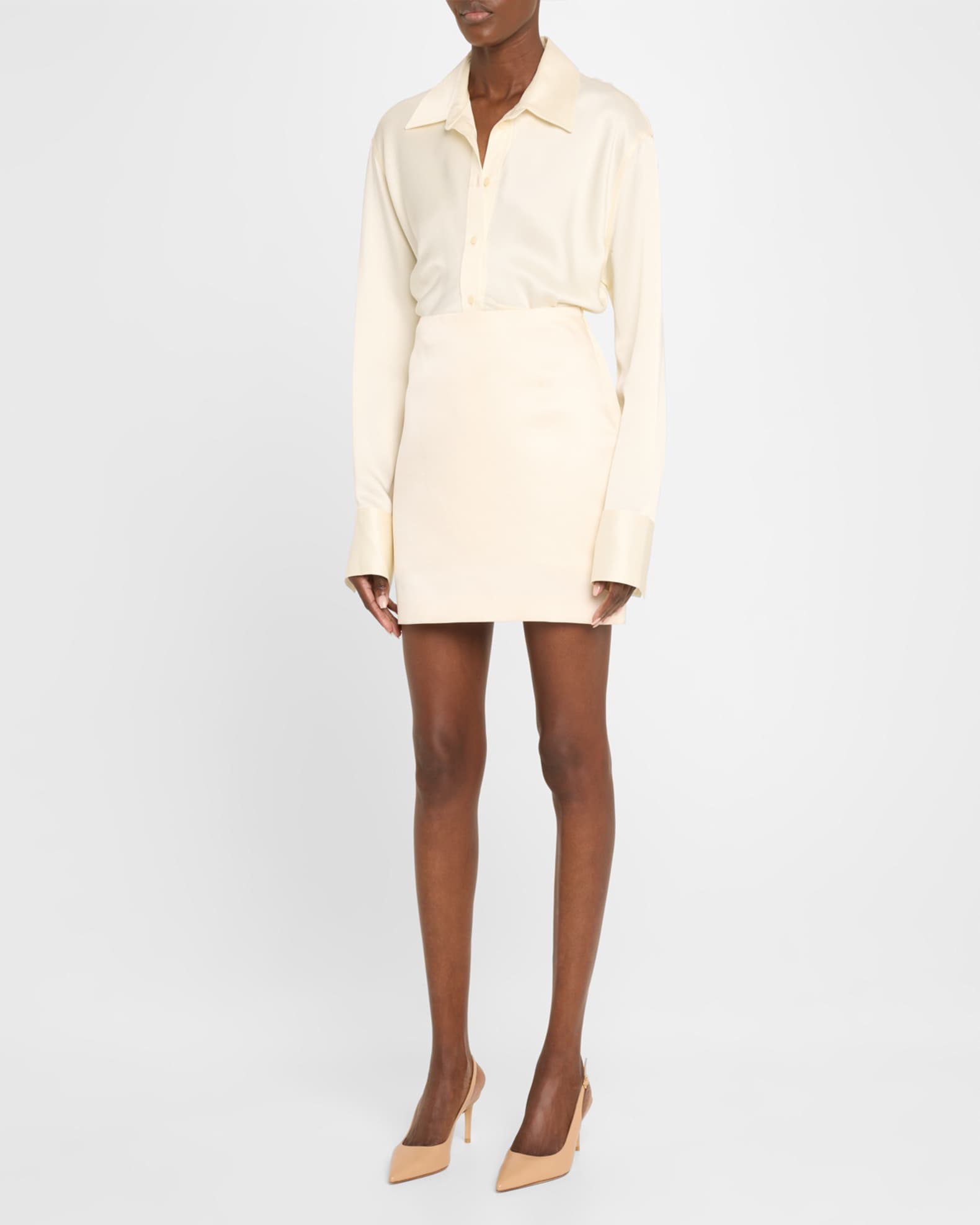 Stuart Weitzman Stuart Leather Slingback Pumps | Neiman Marcus