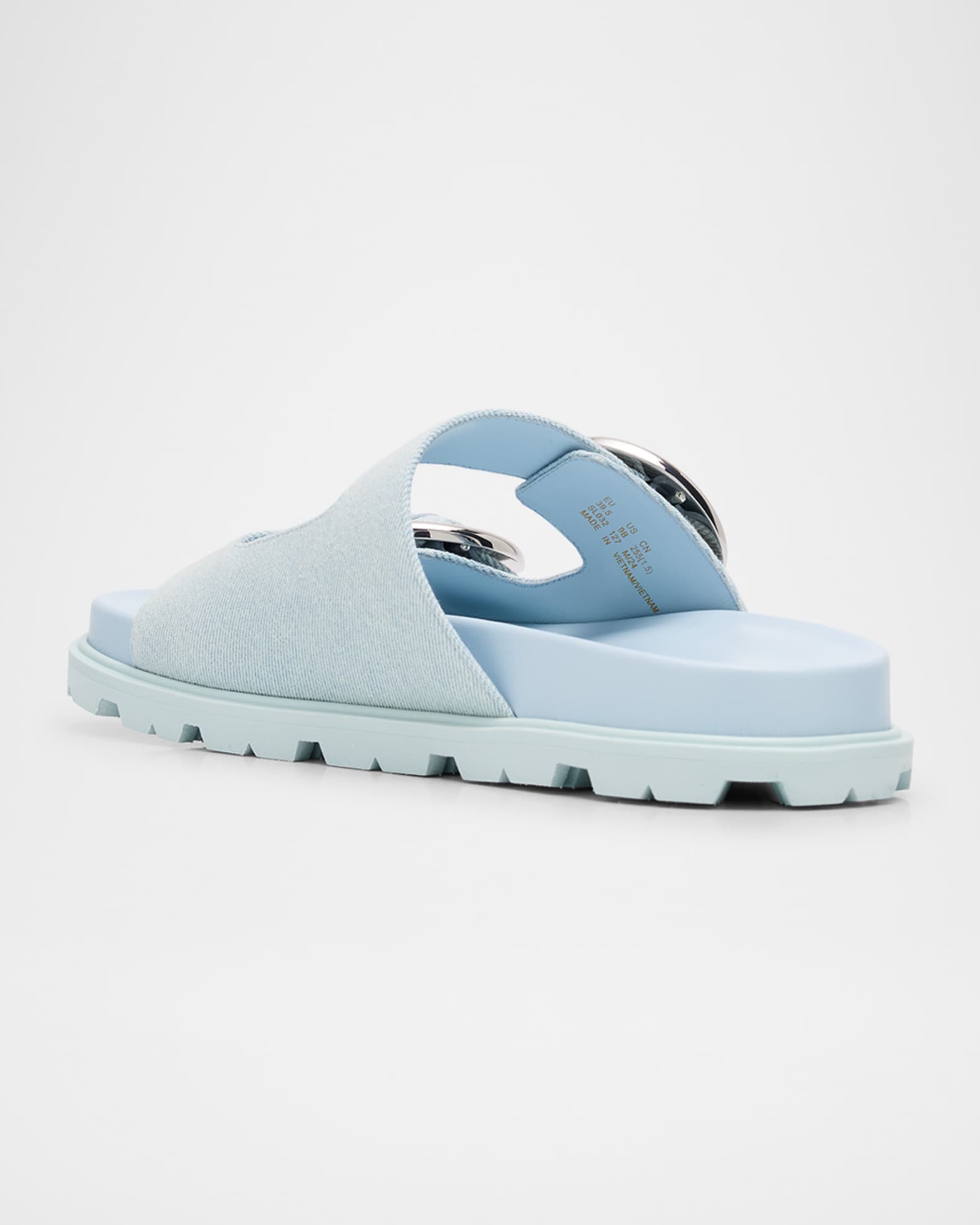 Stuart Weitzman Benni Denim Sport Slides | Neiman Marcus