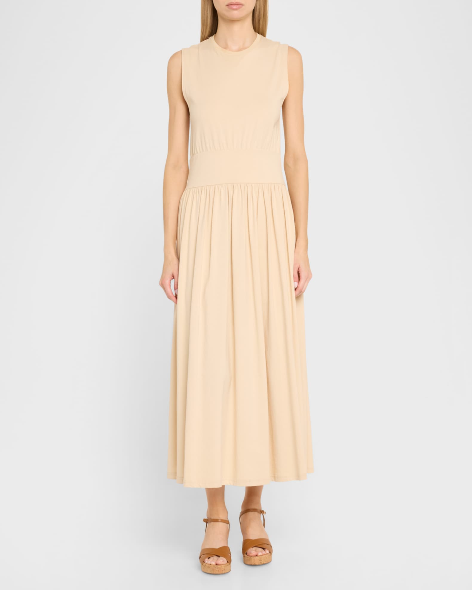 Stuart Weitzman Dayna Leather Crisscross Platform Sandals | Neiman Marcus