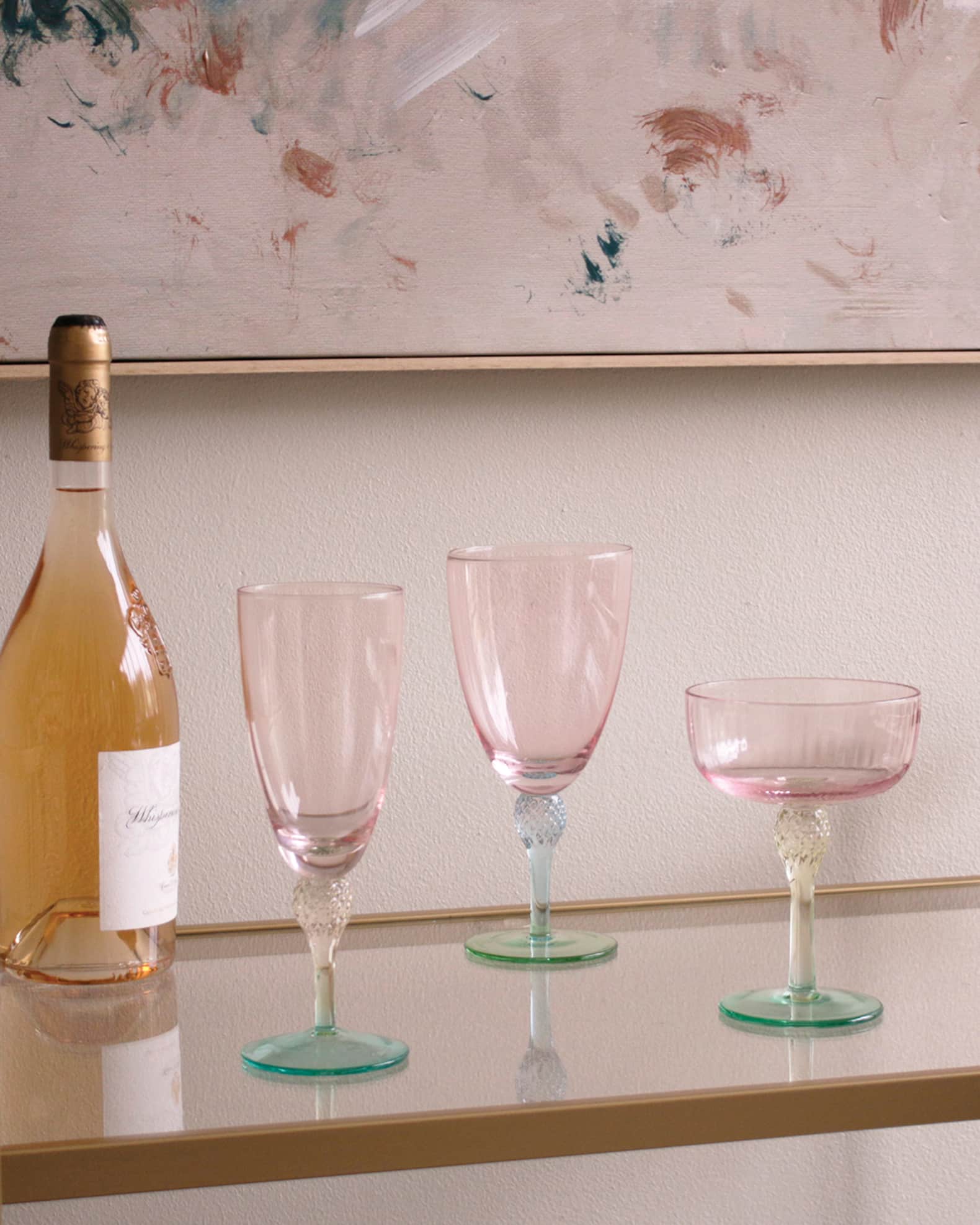 Beatriz Ball Aquarelle 8 oz. Flutes, Set of 4 | Neiman Marcus