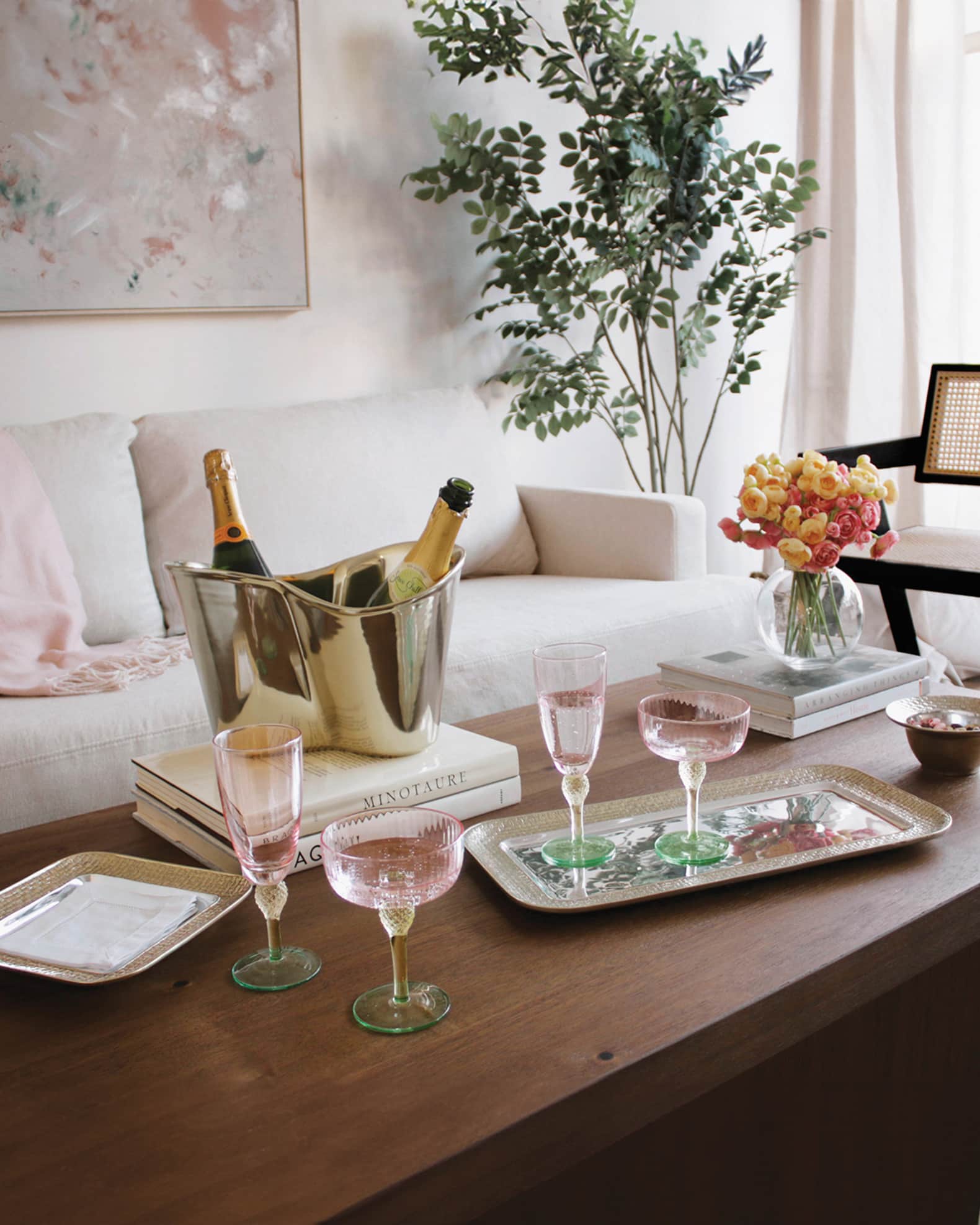 Beatriz Ball Sierra Modern Double Ice Bucket | Neiman Marcus