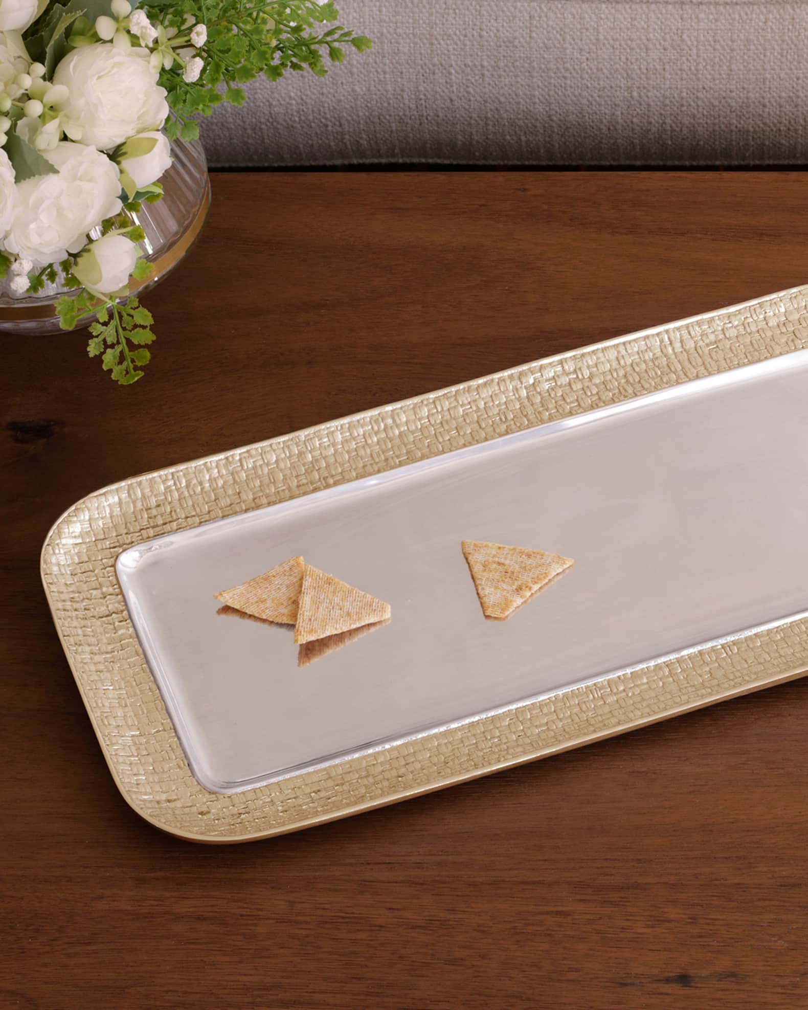 Beatriz Ball Sierra Modern Nassau Long Rectangular Tray | Neiman Marcus
