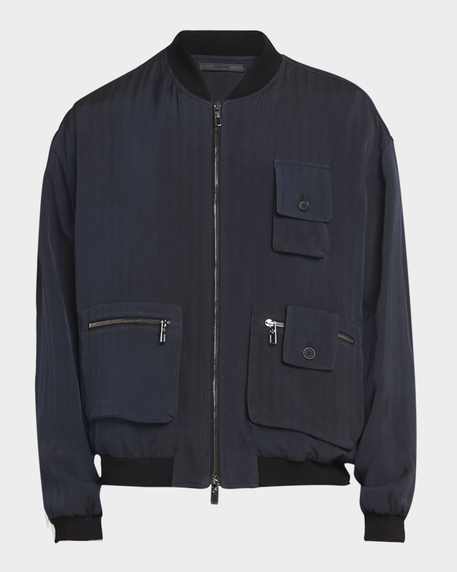 Giorgio Armani Men's Chevron Utility Bomber Jacket | Neiman Marcus