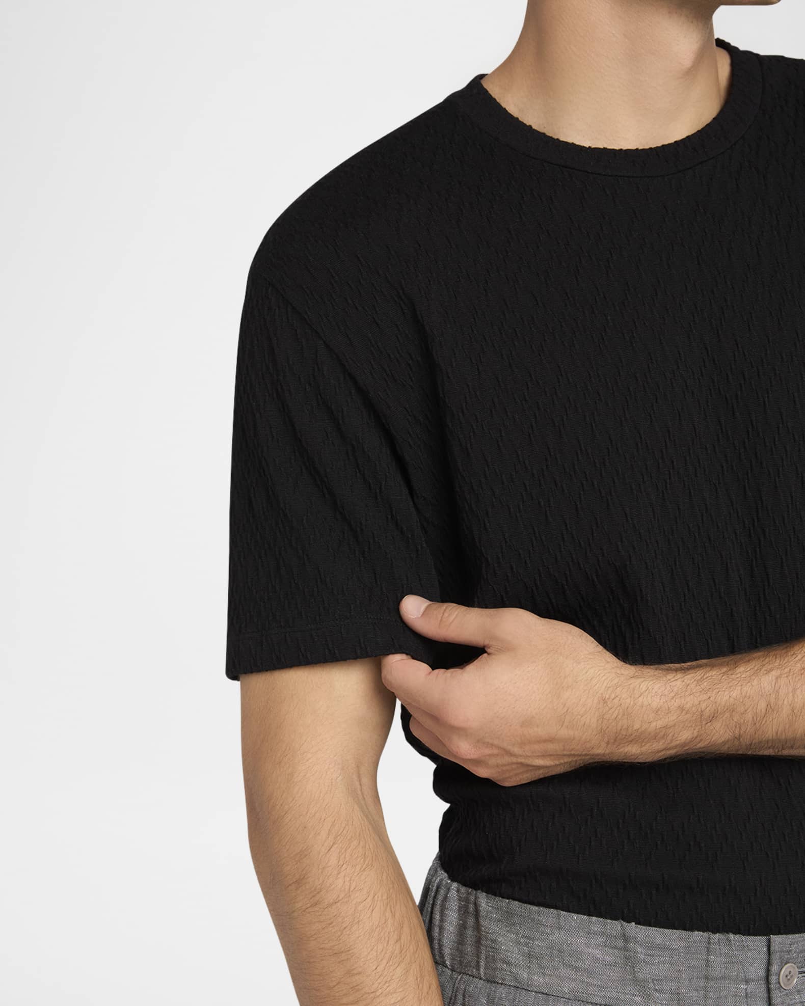 Giorgio Armani Men's Raised Chevron T-Shirt | Neiman Marcus