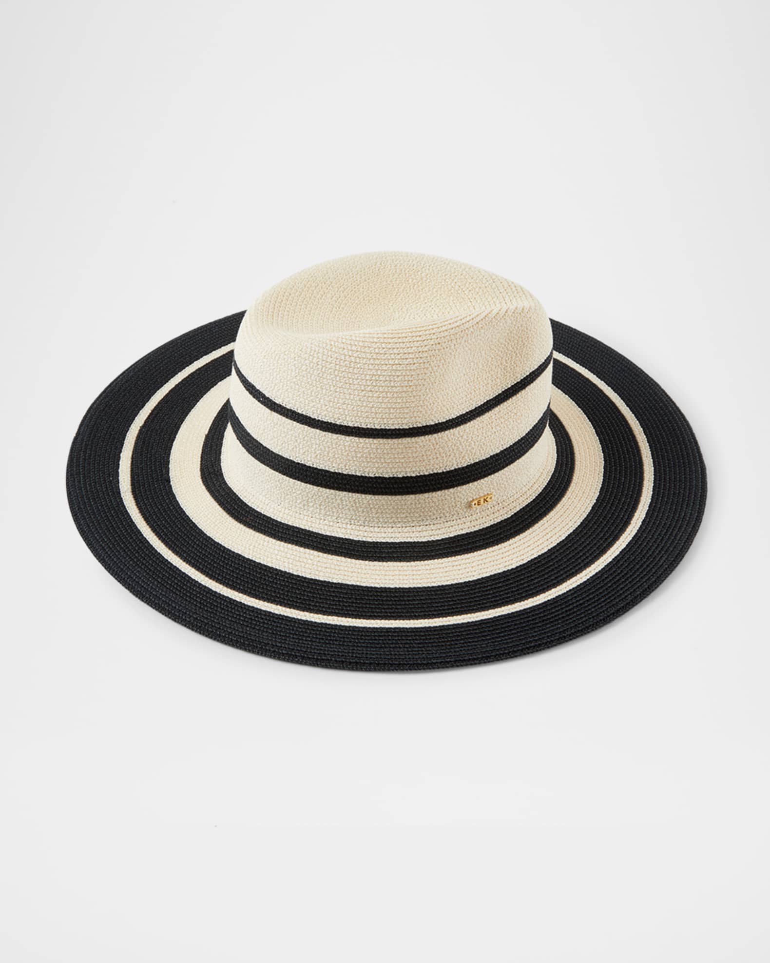 Eugenia Kim Emmanuelle Striped Straw Fedora | Neiman Marcus
