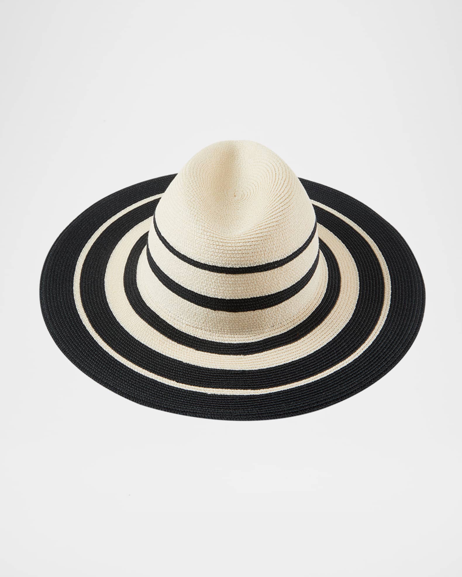 Eugenia Kim Emmanuelle Striped Straw Fedora | Neiman Marcus