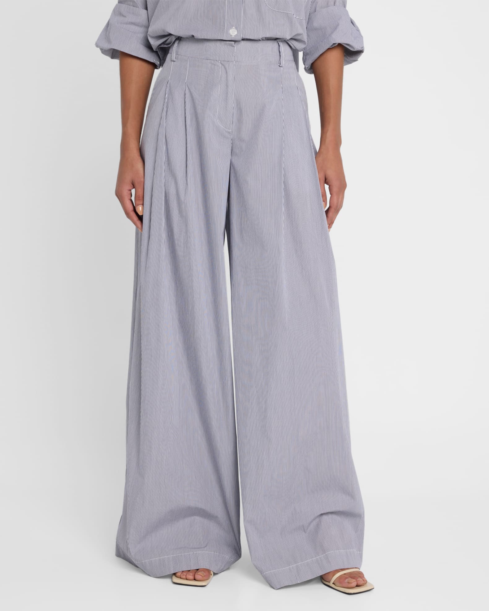 TWP New Didi Striped Wide-Leg Pants | Neiman Marcus