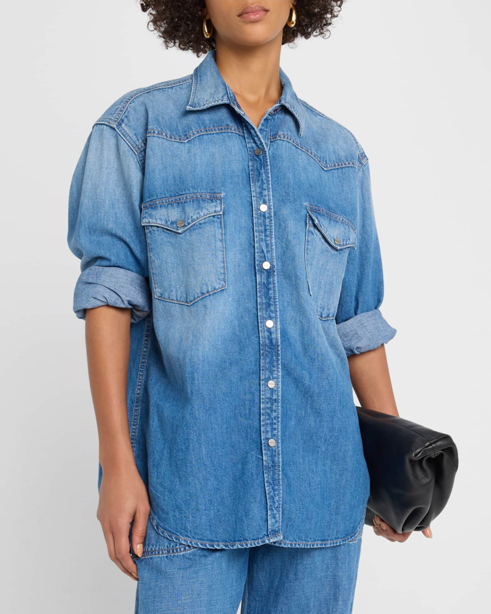 TWP OG Supersized Ranchers Denim Shirt | Neiman Marcus
