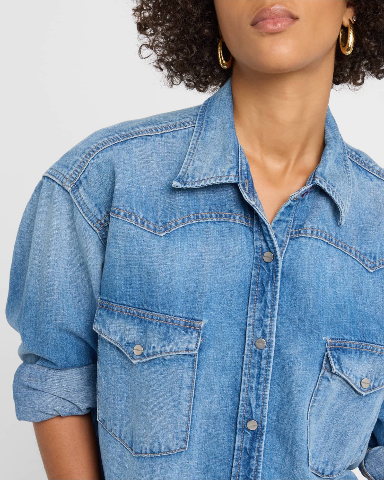 TWP OG Supersized Ranchers Denim Shirt | Neiman Marcus