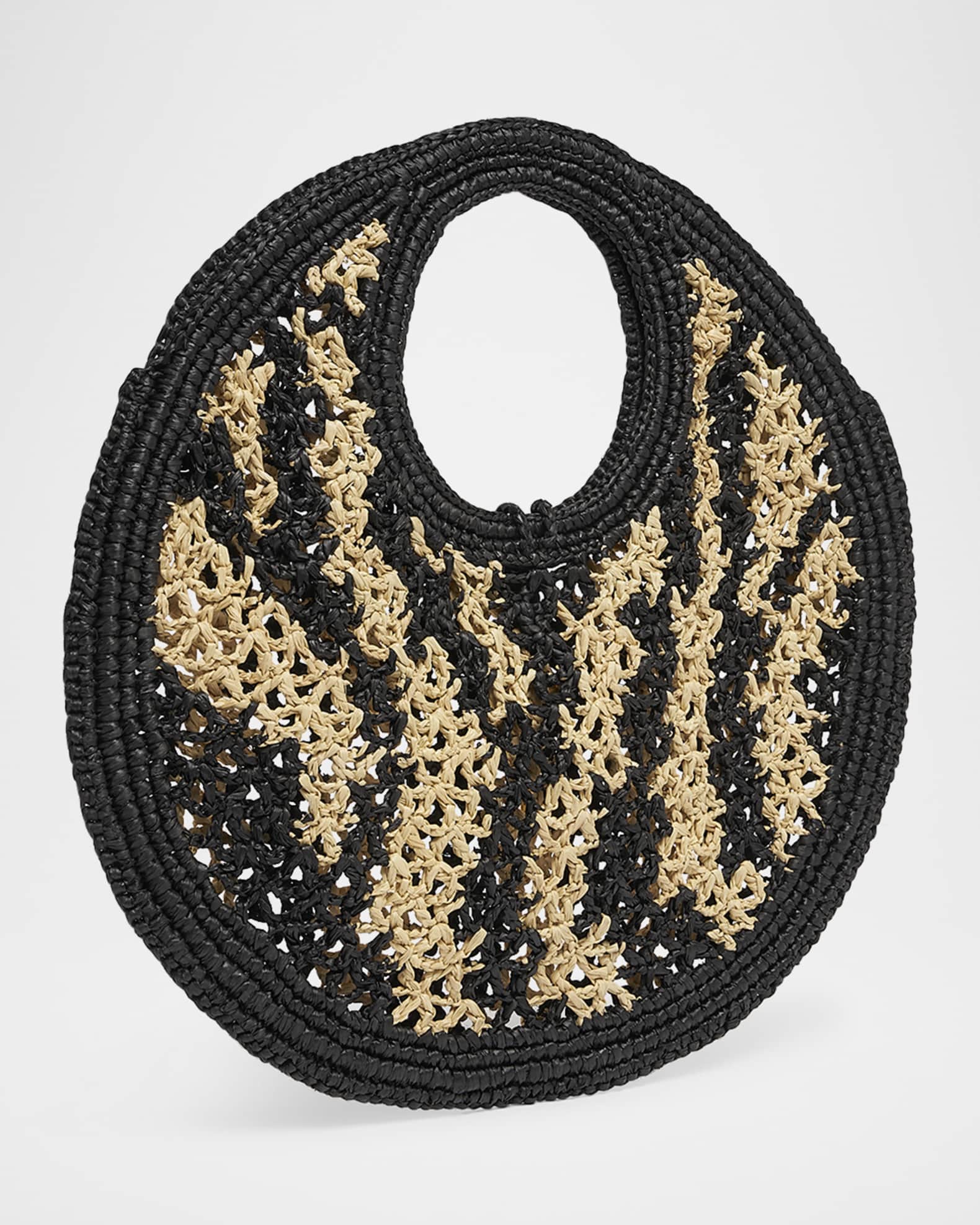 Jacquemus Le Petit Rond Raffia Shoulder Bag | Neiman Marcus