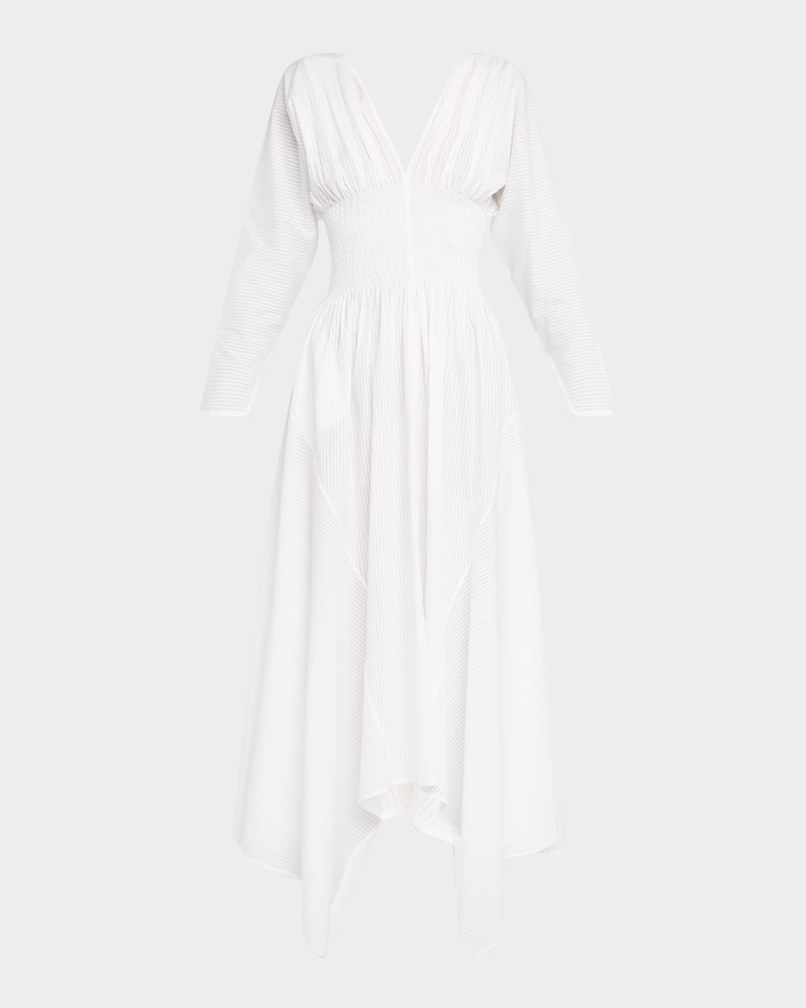 Salon 1884 Camicia Shadow Striped Cotton Batiste Maxi Dress | Neiman Marcus