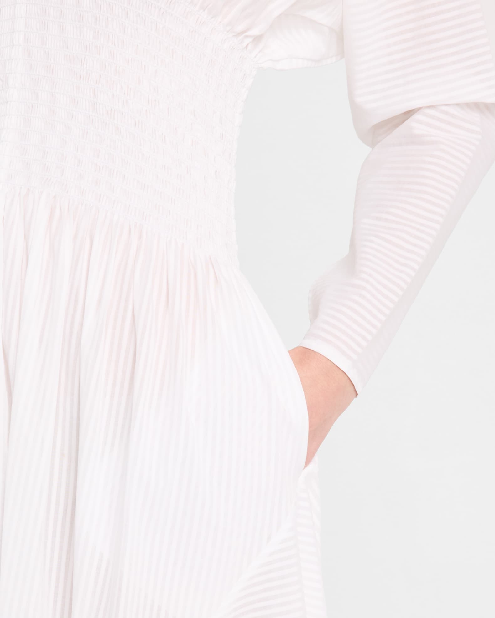 Salon 1884 Camicia Shadow Striped Cotton Batiste Maxi Dress | Neiman Marcus