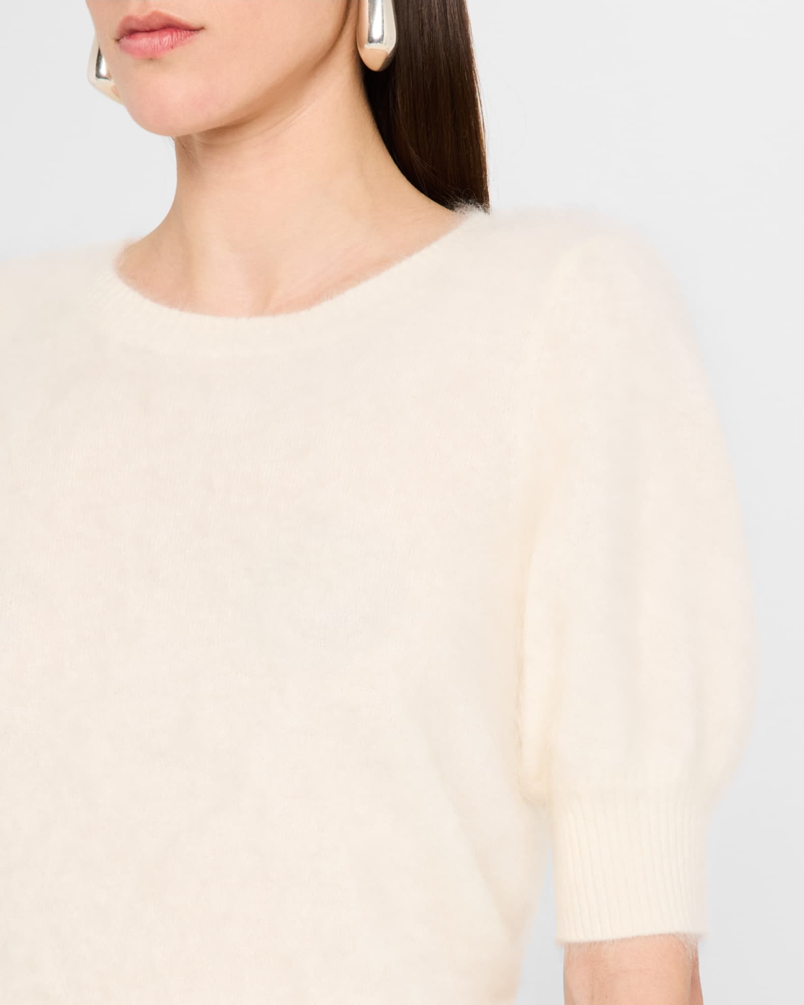 PAIGE Gladiolus Short-Sleeve Cashmere Sweater | Neiman Marcus