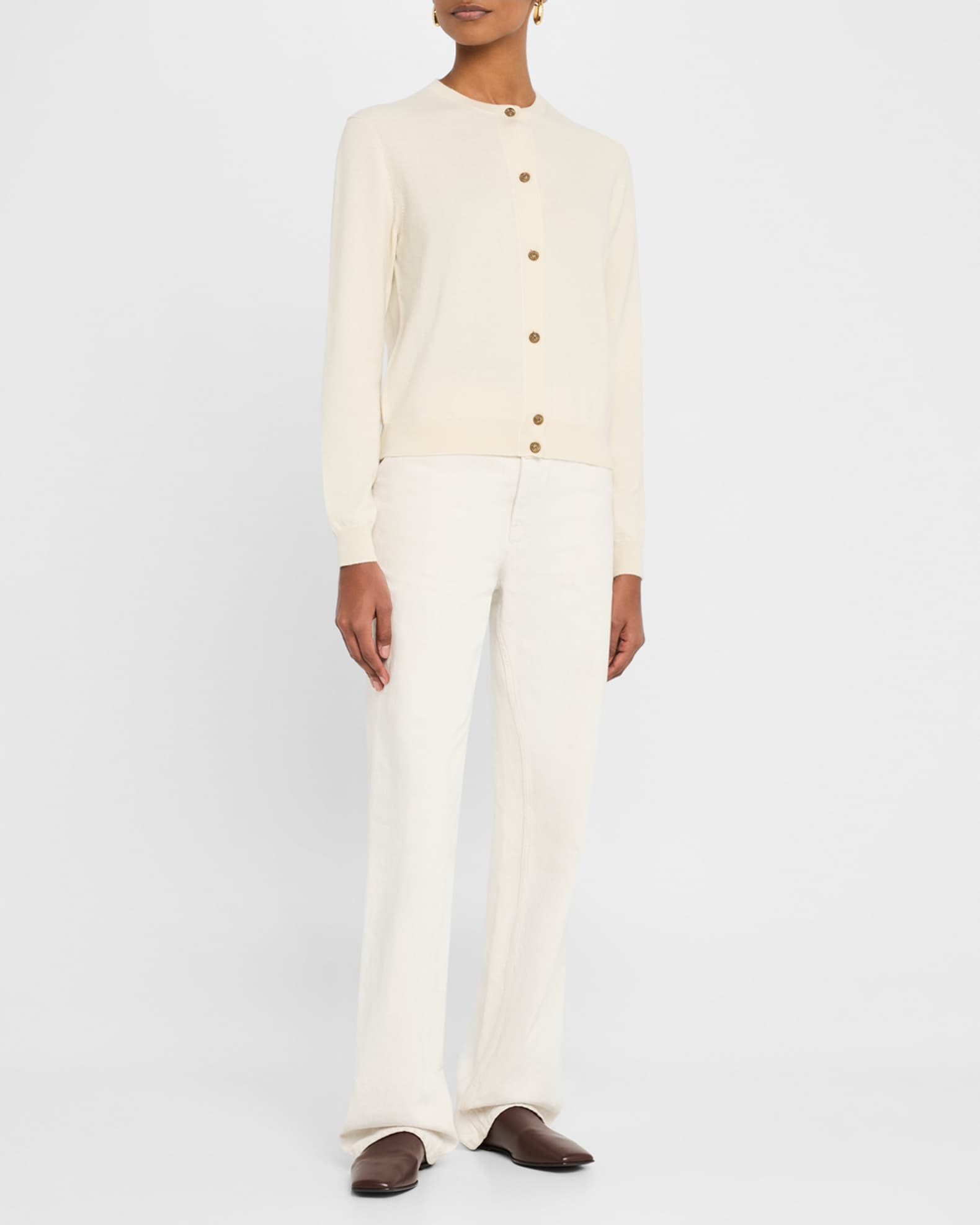 Loro Piana Classic Baby Cash GG 12 Cardigan Sweater | Neiman Marcus
