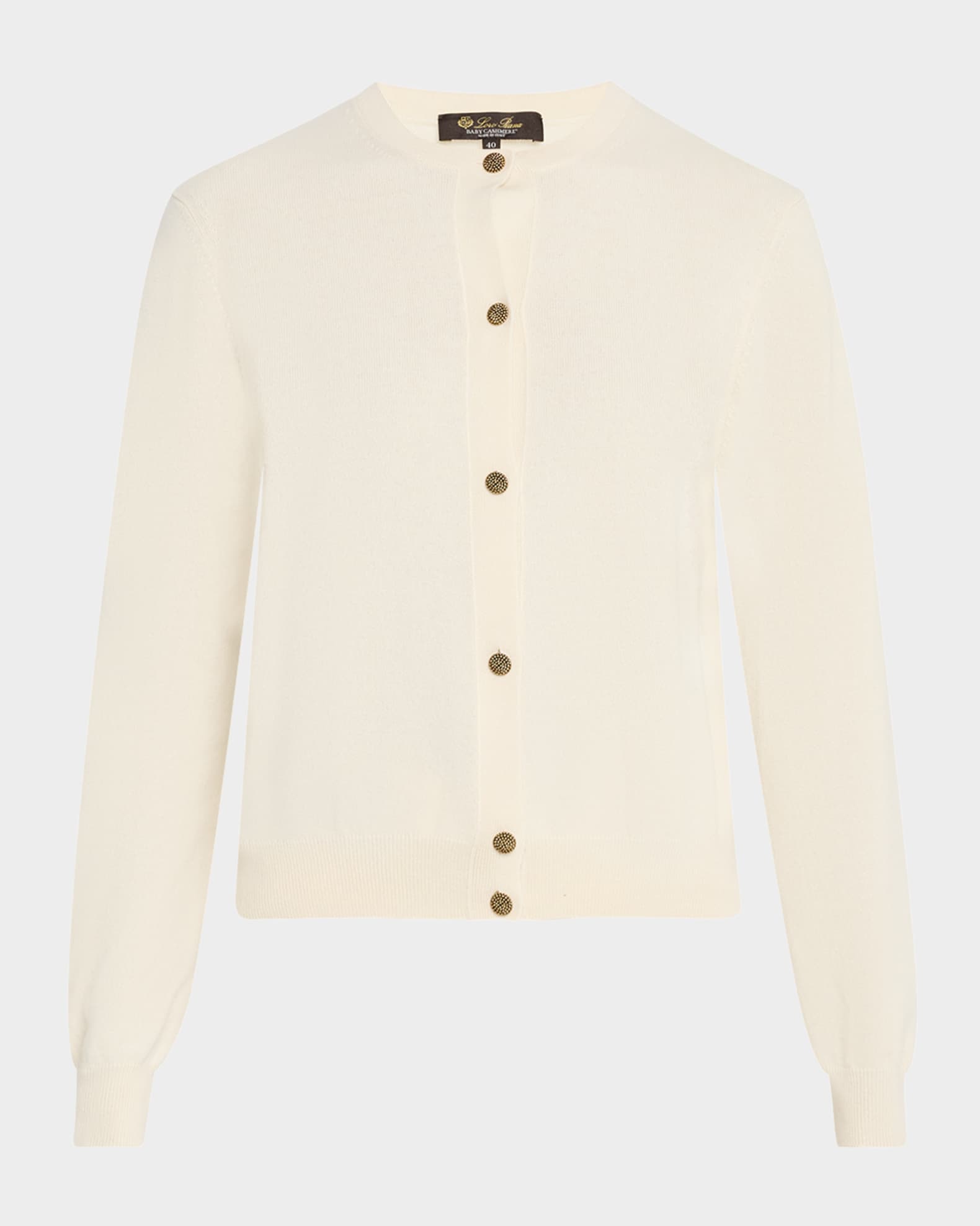 Loro Piana Classic Baby Cash GG 12 Cardigan Sweater | Neiman Marcus