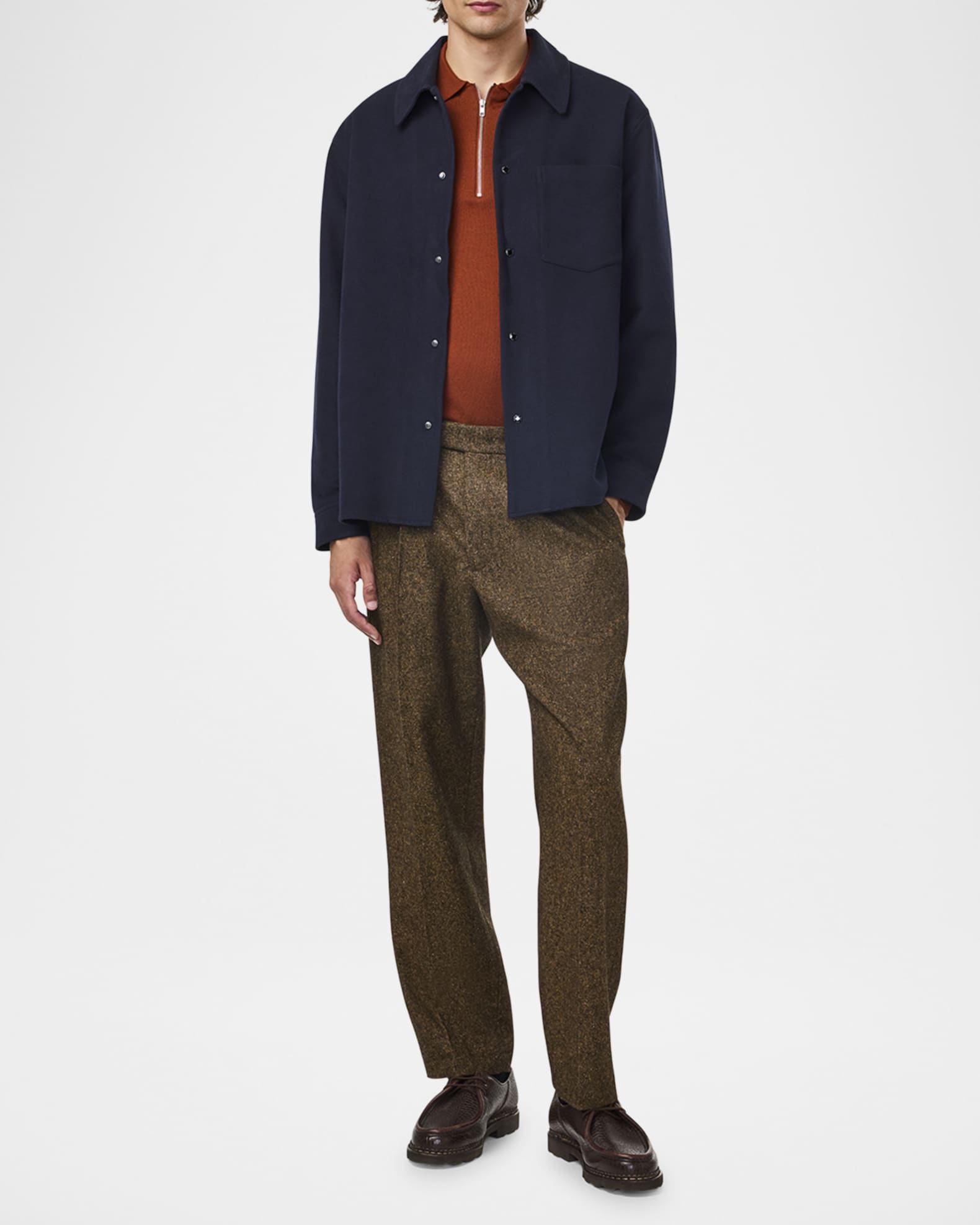 NN.07 Men's Blaze Organic Cotton Overshirt | Neiman Marcus
