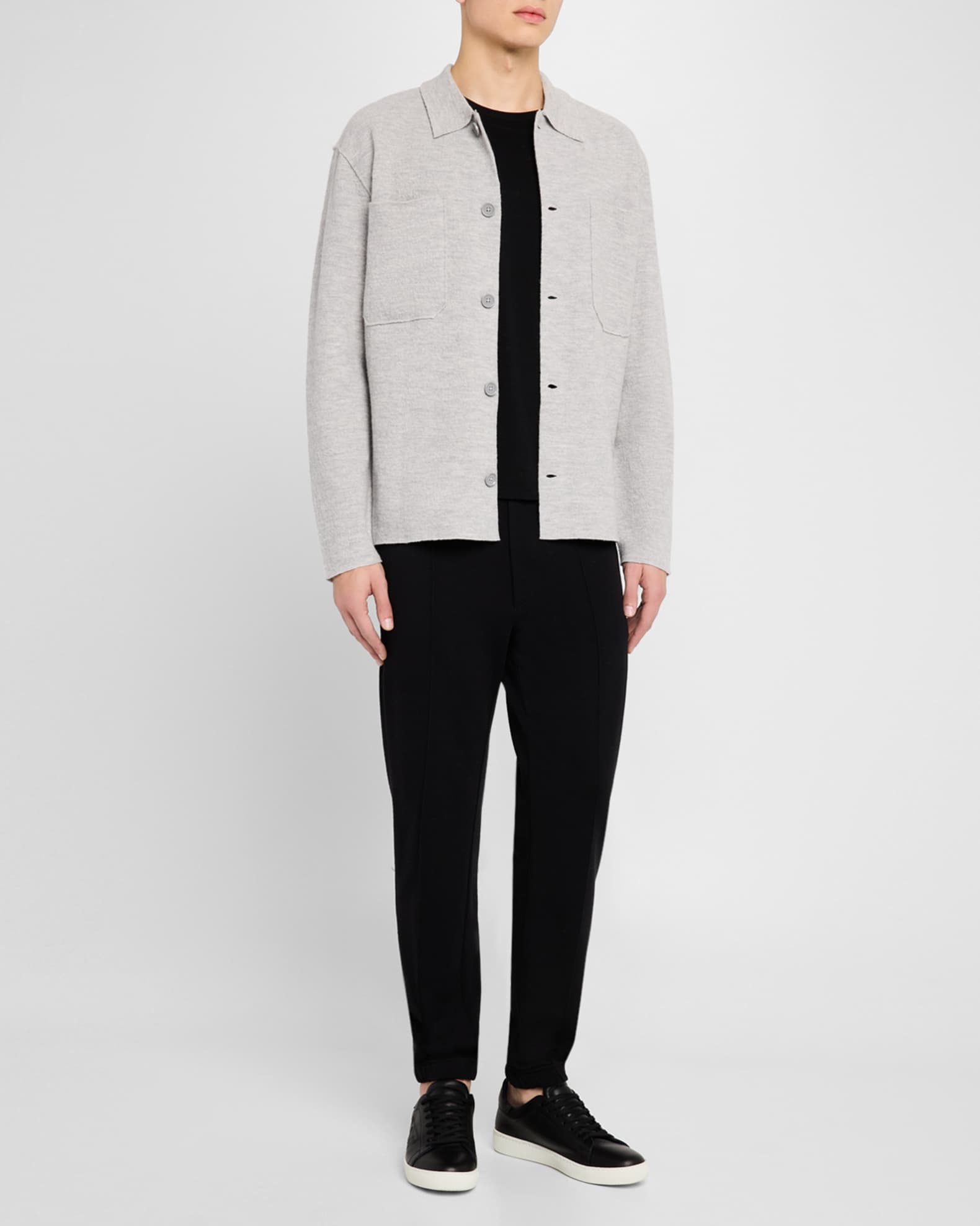 NN.07 Men's Jonas Boiled Wool Overshirt | Neiman Marcus