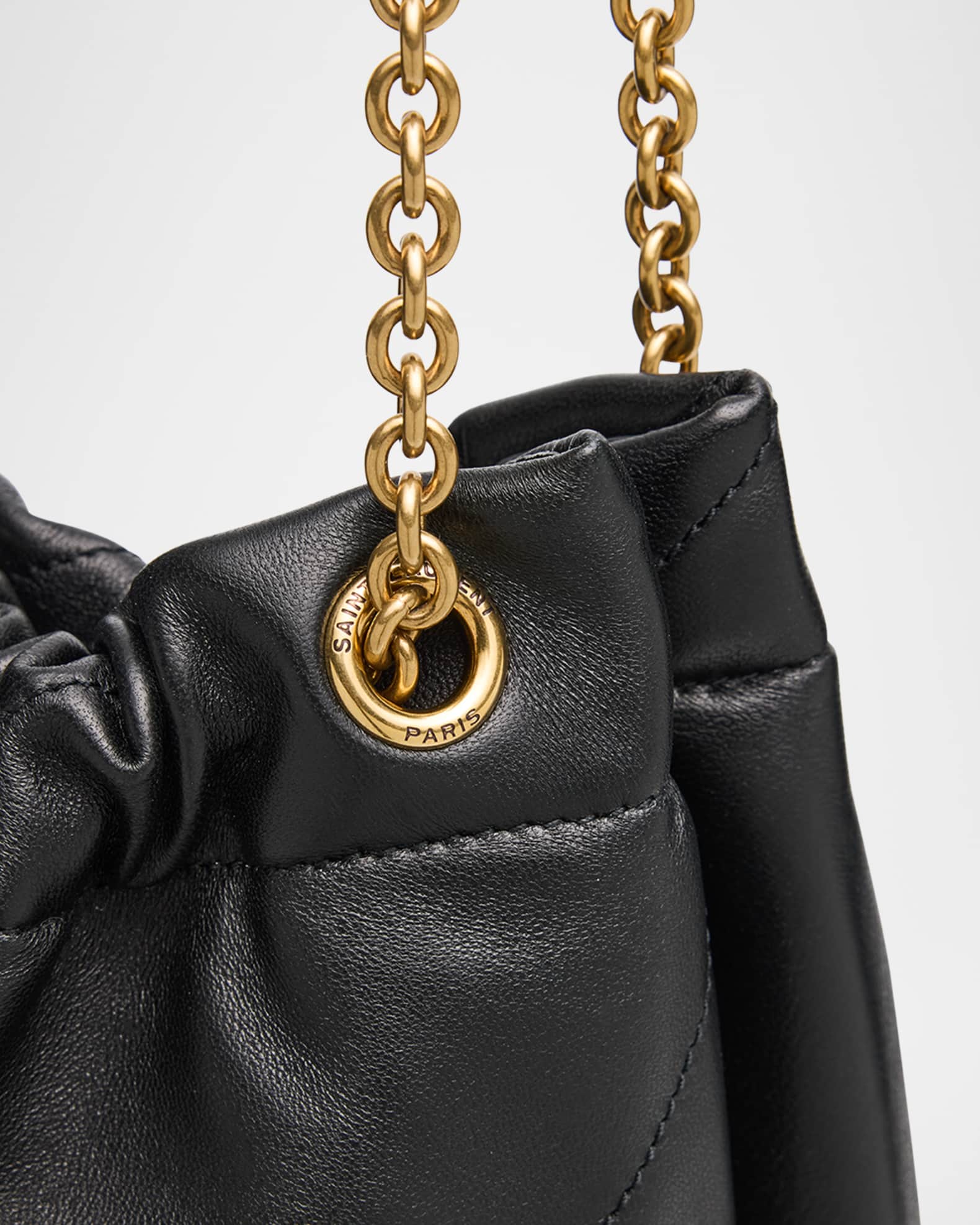 Saint Laurent Jamie Large Pochon YSL Shoulder Bag in Quilted Lambskin Leather | Neiman Marcus