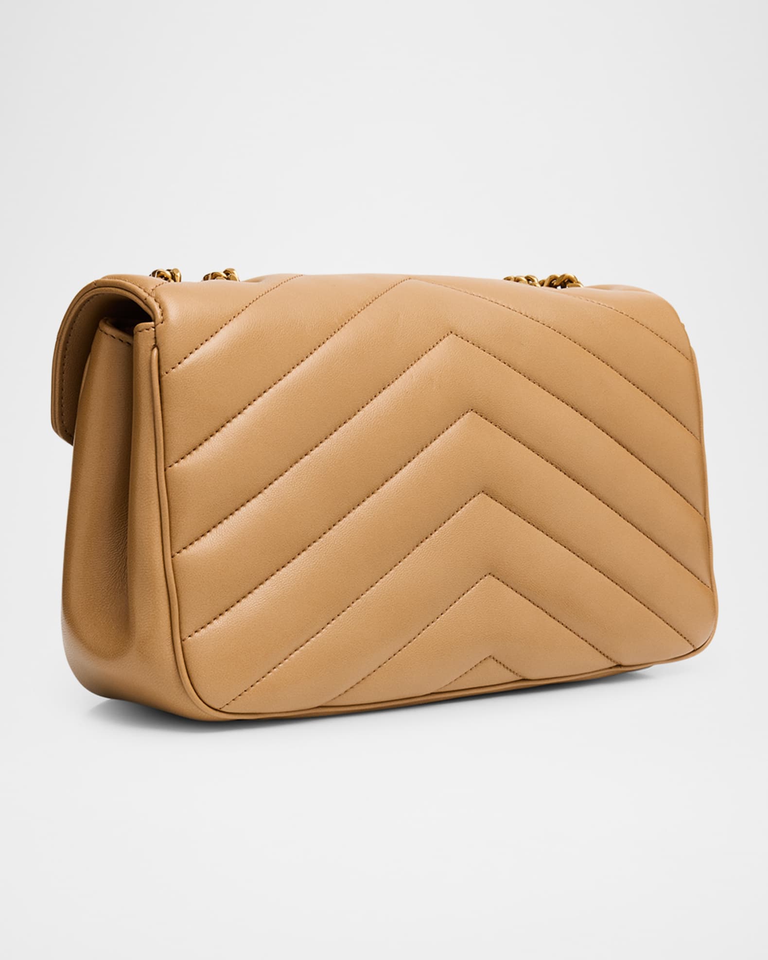 Saint Laurent Loulou Medium YSL Chain Shoulder Bag in Quilted Leather ...