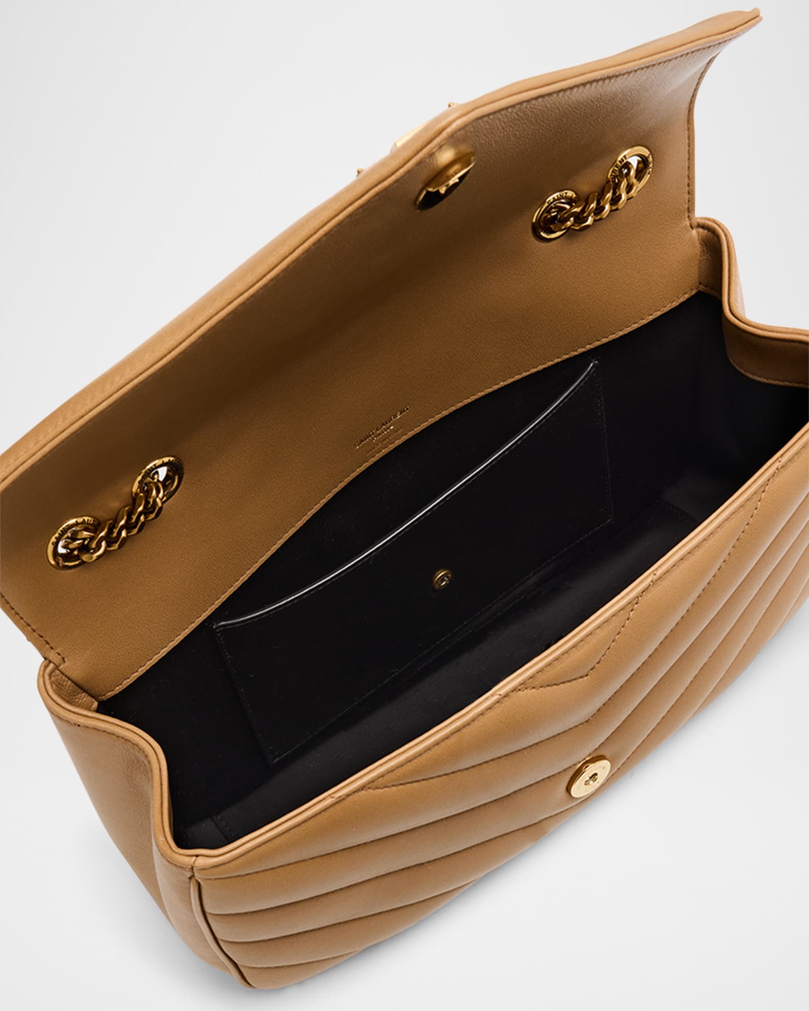 Saint Laurent Loulou Medium YSL Chain Shoulder Bag in Quilted Leather ...