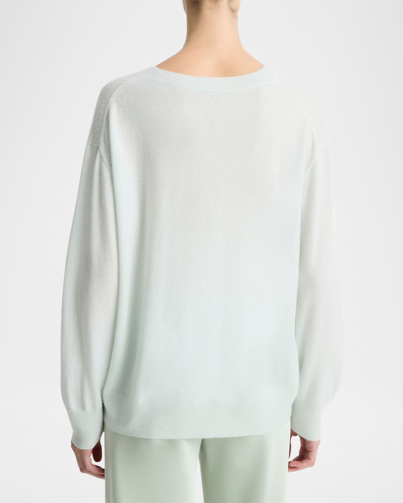 Vince Silk-Cashmere Deep V Sweater | Neiman Marcus