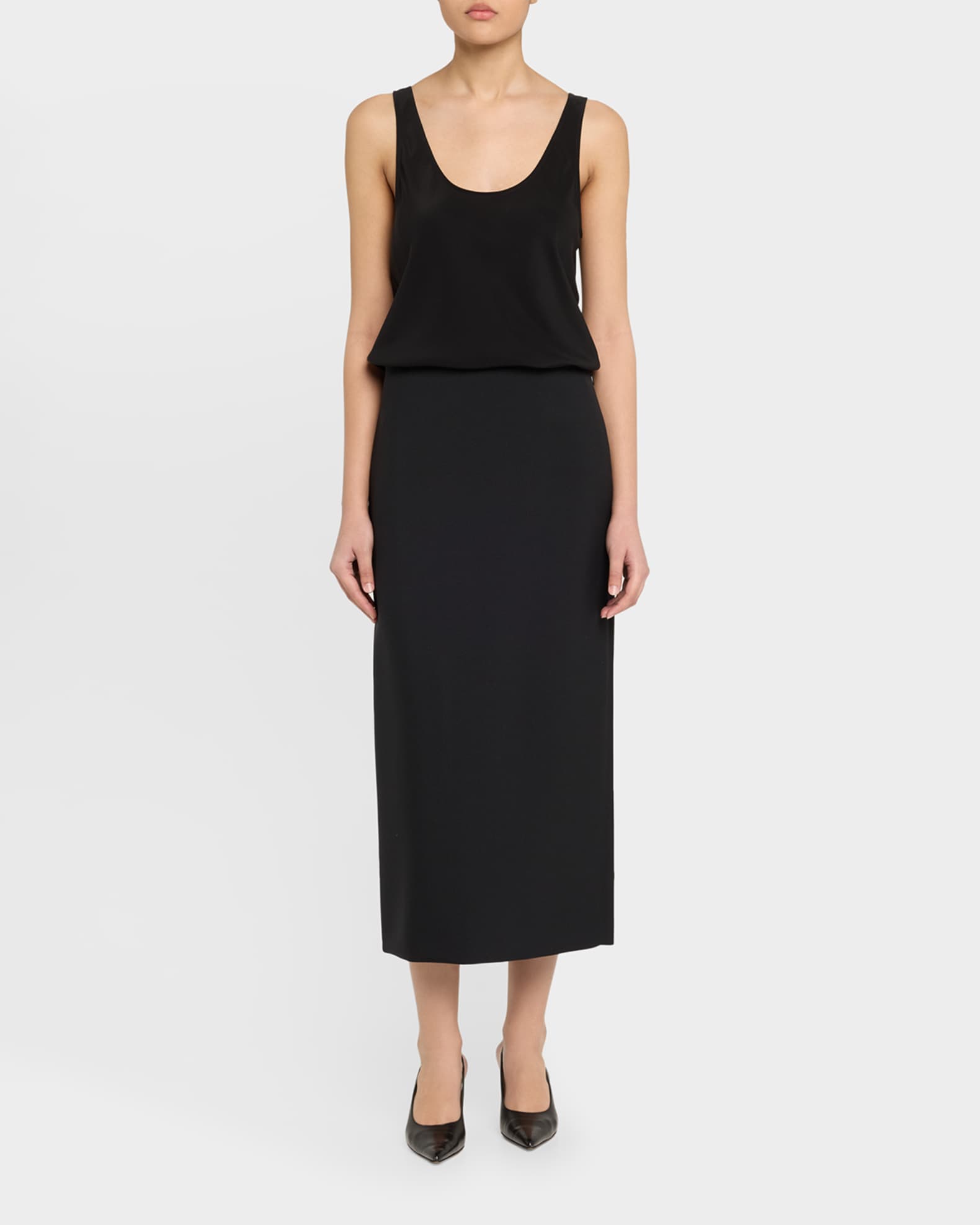 Vince Scoop-Neck Bias Tank Top | Neiman Marcus