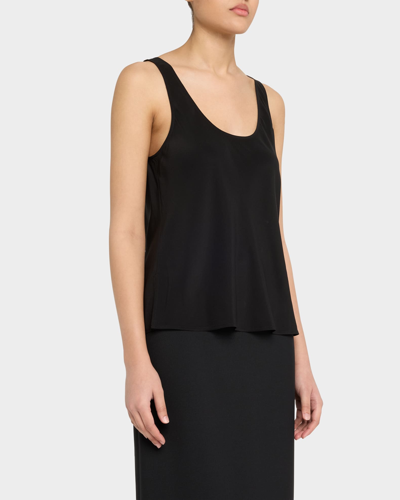 Vince Scoop-Neck Bias Tank Top | Neiman Marcus