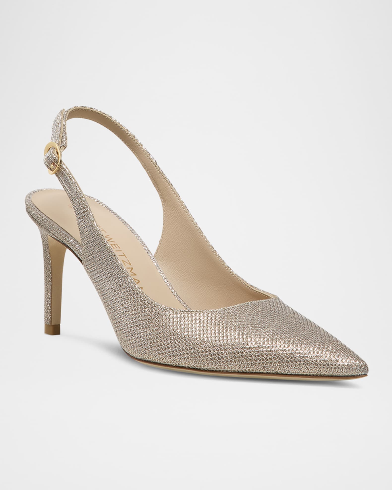 Stuart Weitzman Stuart Power Metallic Stiletto Pumps | Neiman Marcus