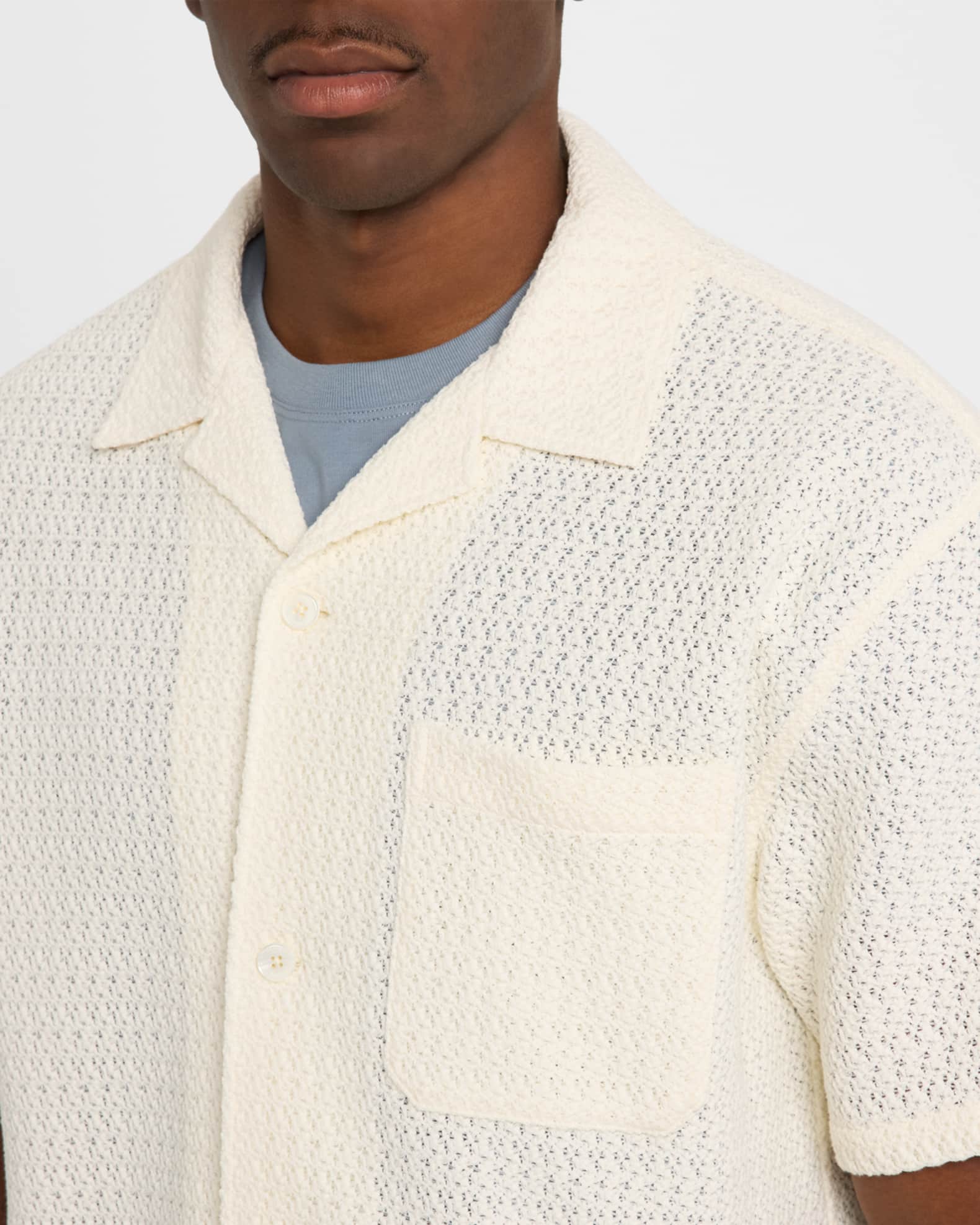 FRAME Men's Open Weave Camp Shirt | Neiman Marcus