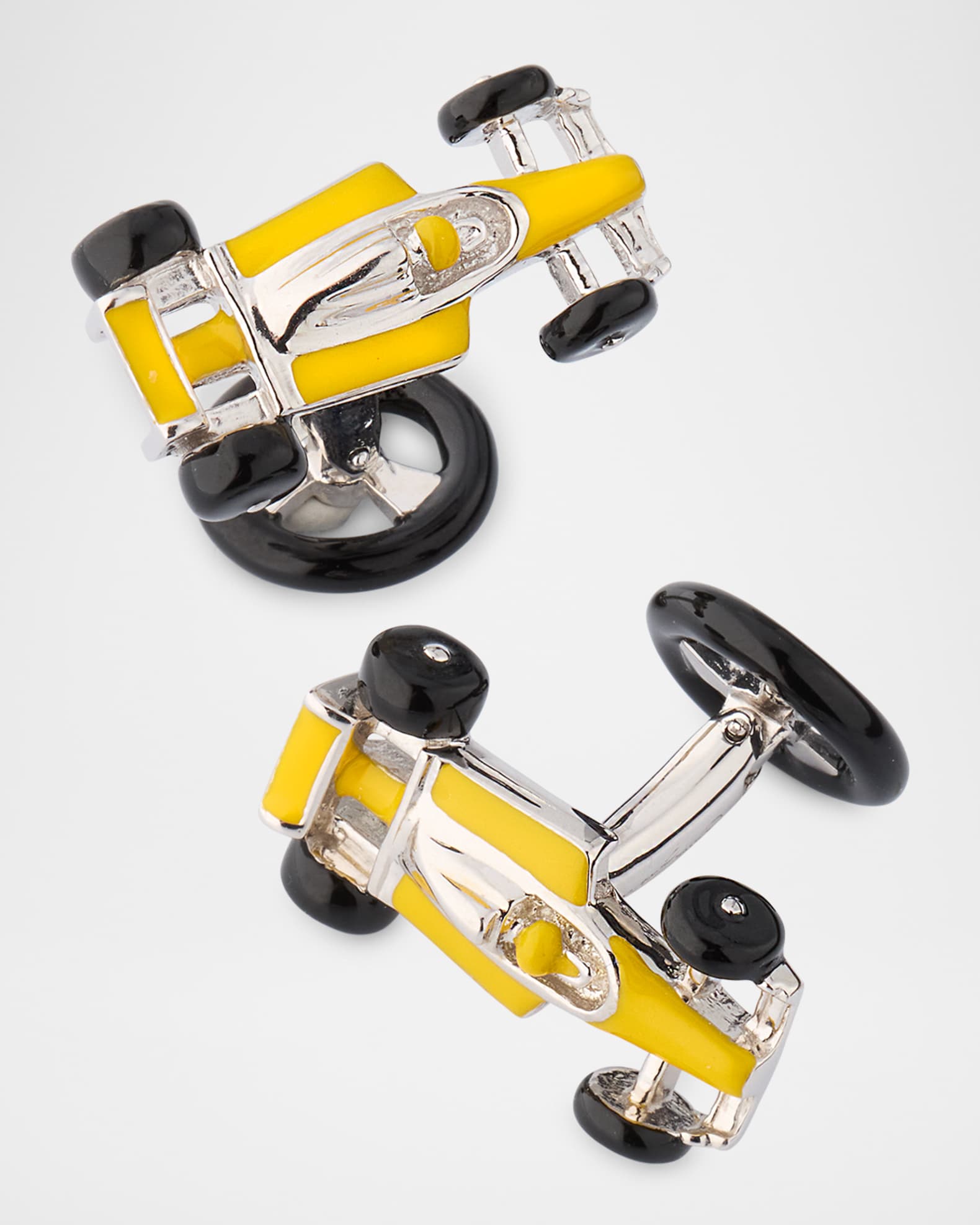 Jan Leslie Men's Sterling Silver Enamel Race Car Cufflinks | Neiman Marcus