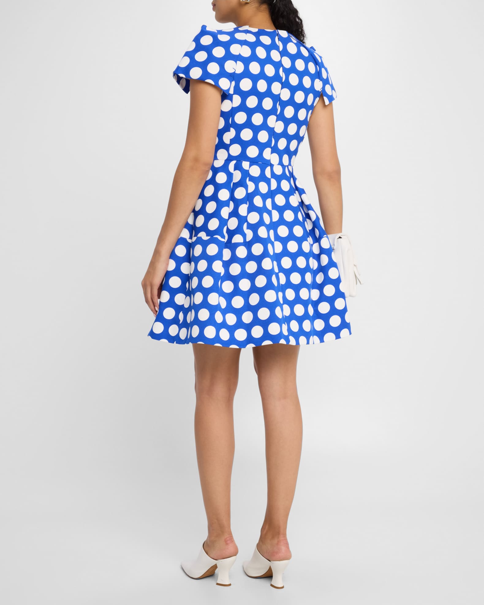 Dice Kayek Signature Pleated Polka-Dot Dress | Neiman Marcus