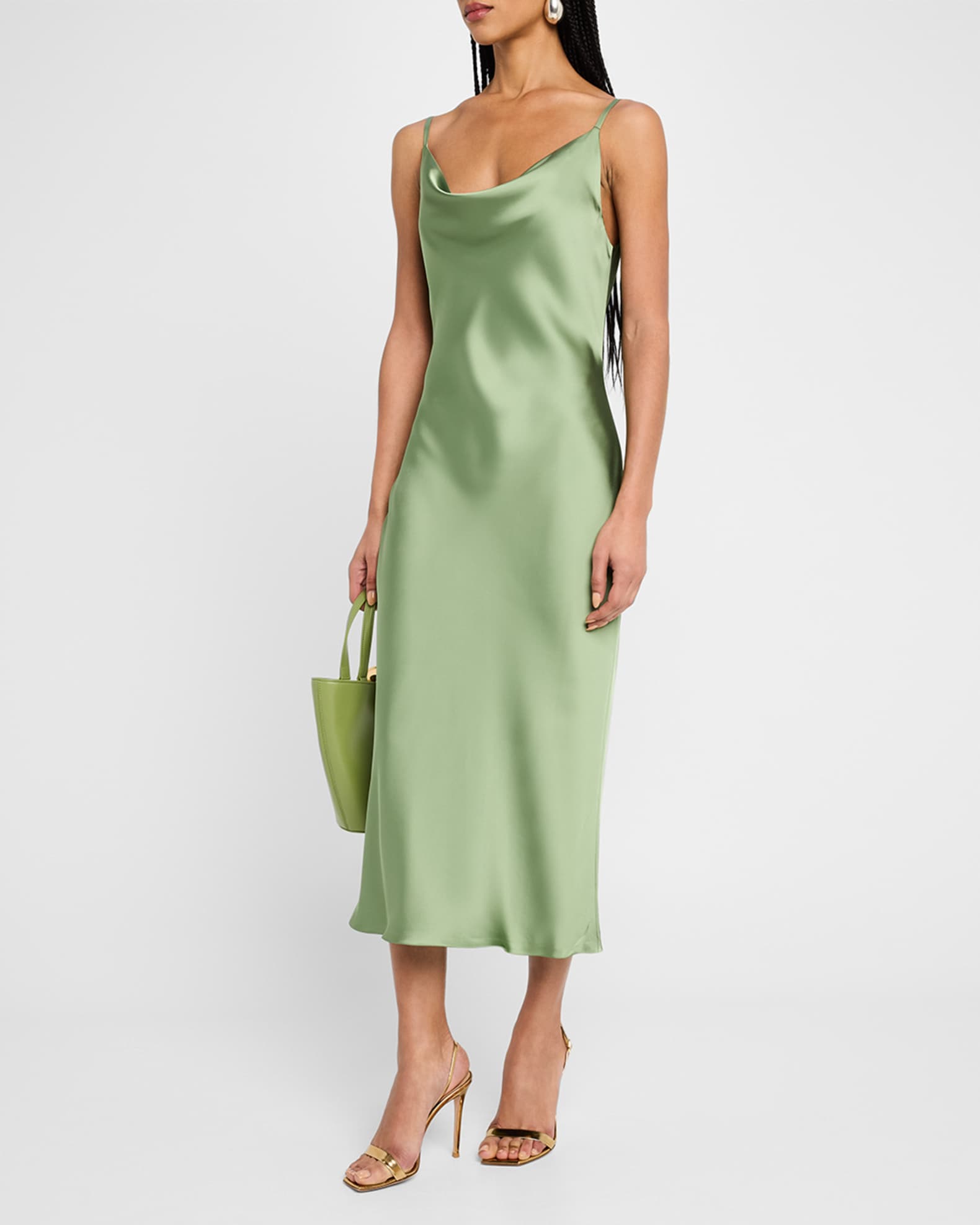 Norma Kamali Maria Satin Slip Dress | Neiman Marcus