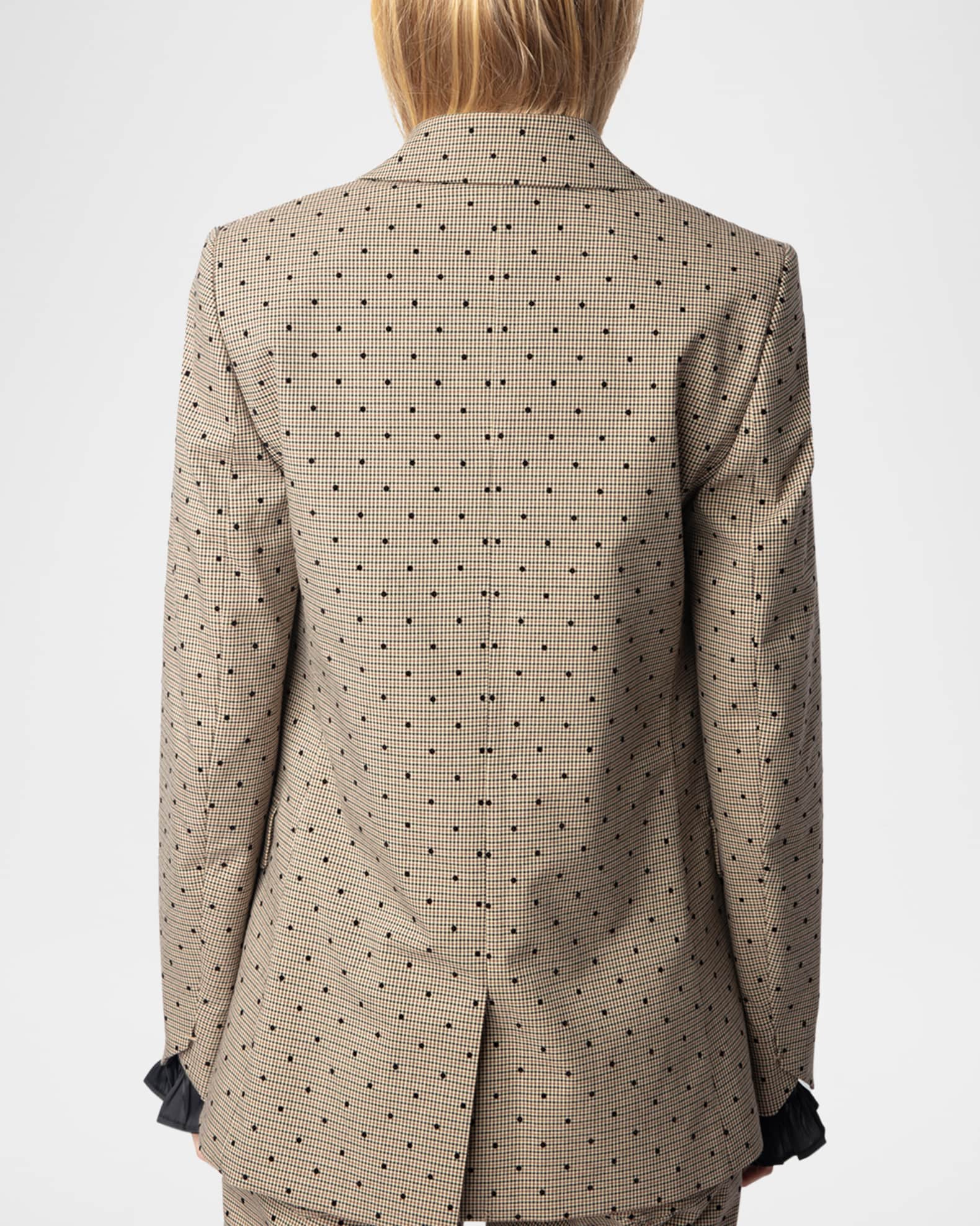 Zadig & Voltaire Valse Check Dots Single-Breasted Blazer | Neiman Marcus