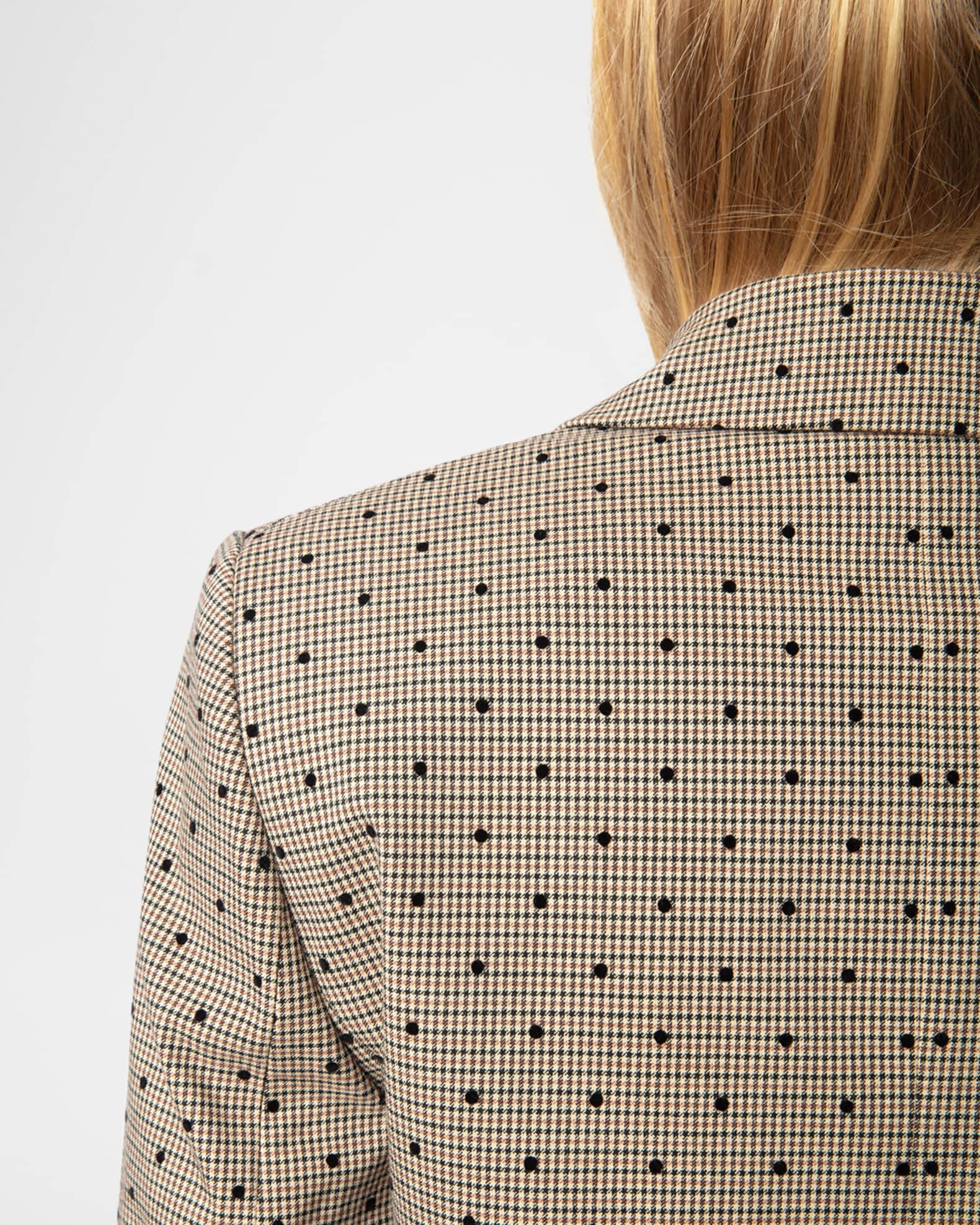Zadig & Voltaire Valse Check Dots Single-Breasted Blazer | Neiman Marcus