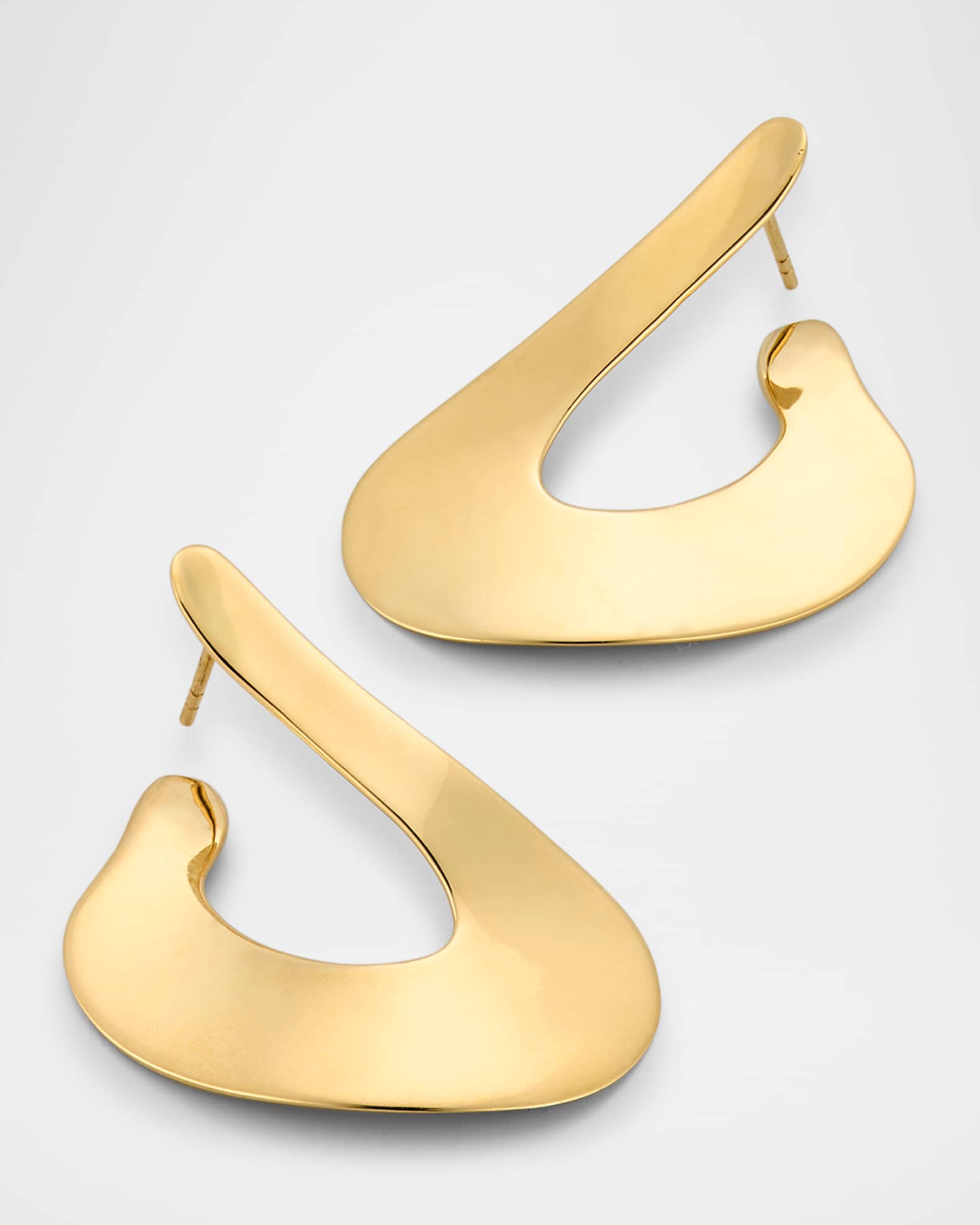 Ippolita 18K Yellow Gold Classico Wavy Organic Disc Post Earrings ...