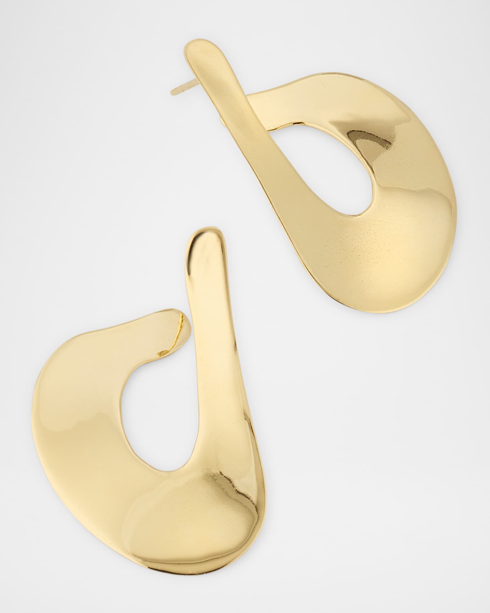 Ippolita 18K Yellow Gold Classico Wavy Organic Disc Post Earrings ...