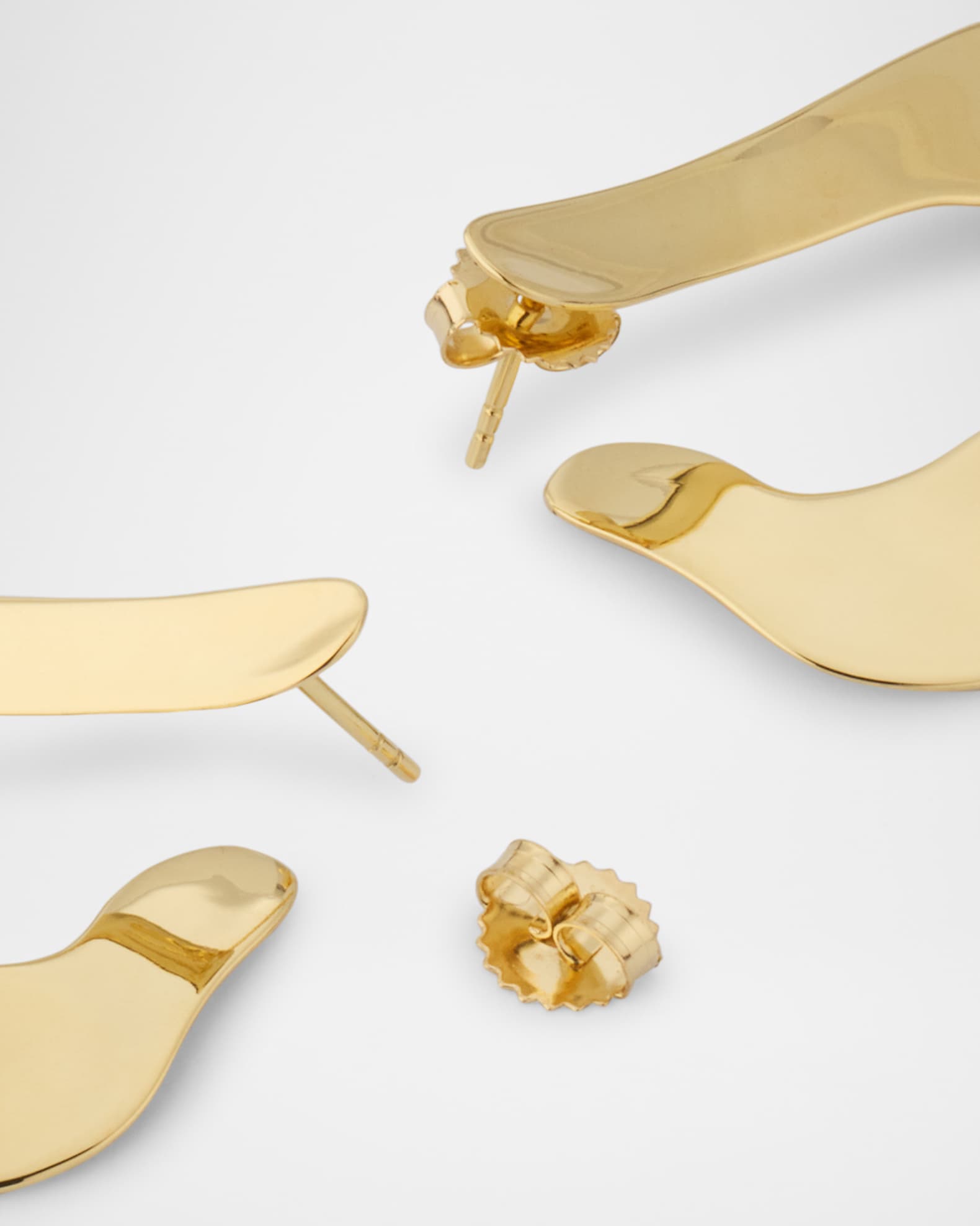 Ippolita 18K Yellow Gold Classico Wavy Organic Disc Post Earrings ...