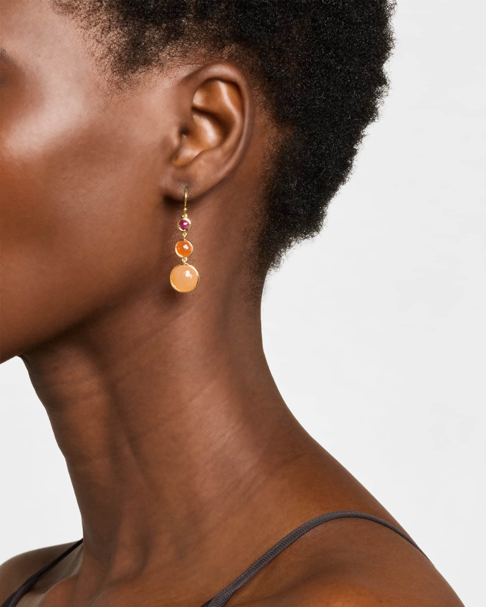 Ippolita Lollipop 18K Yellow Gold Small 3-Stone Drop Earrings | Neiman ...